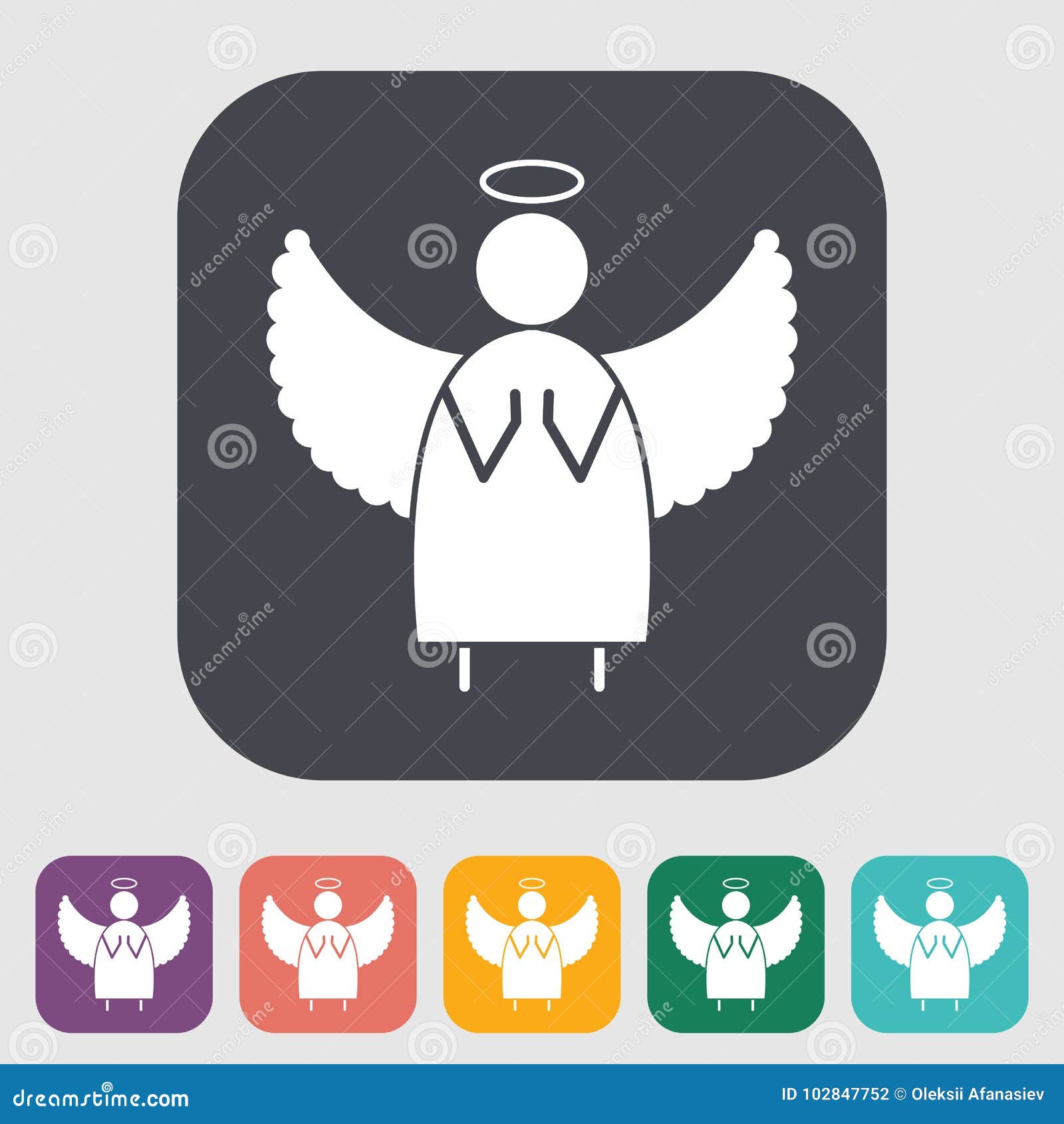 Angel icon stock vector. Illustration of decoration - 102847752