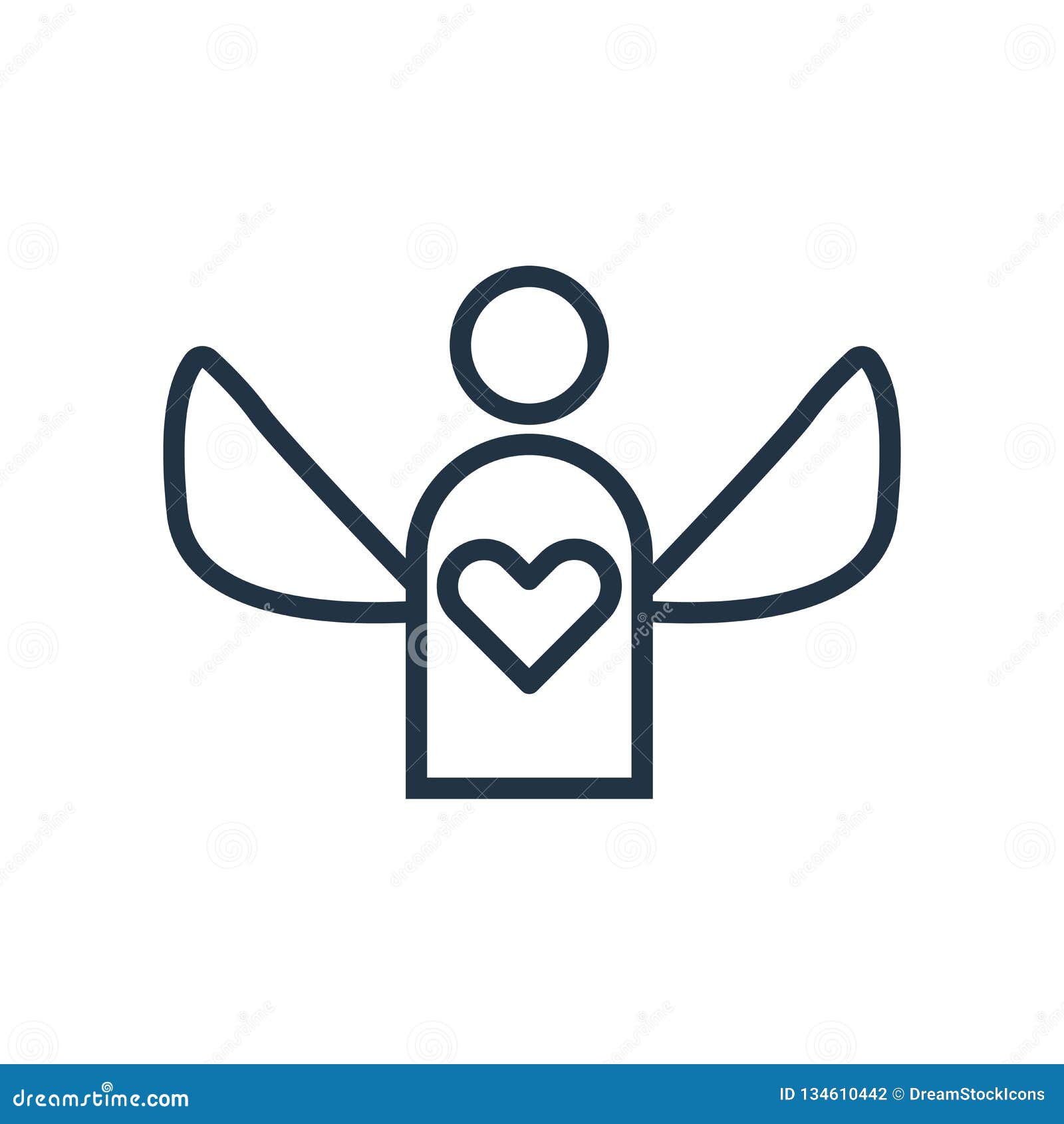 Angel Icon Vector Isolated on White Background, Angel Sign Stock Vector ...