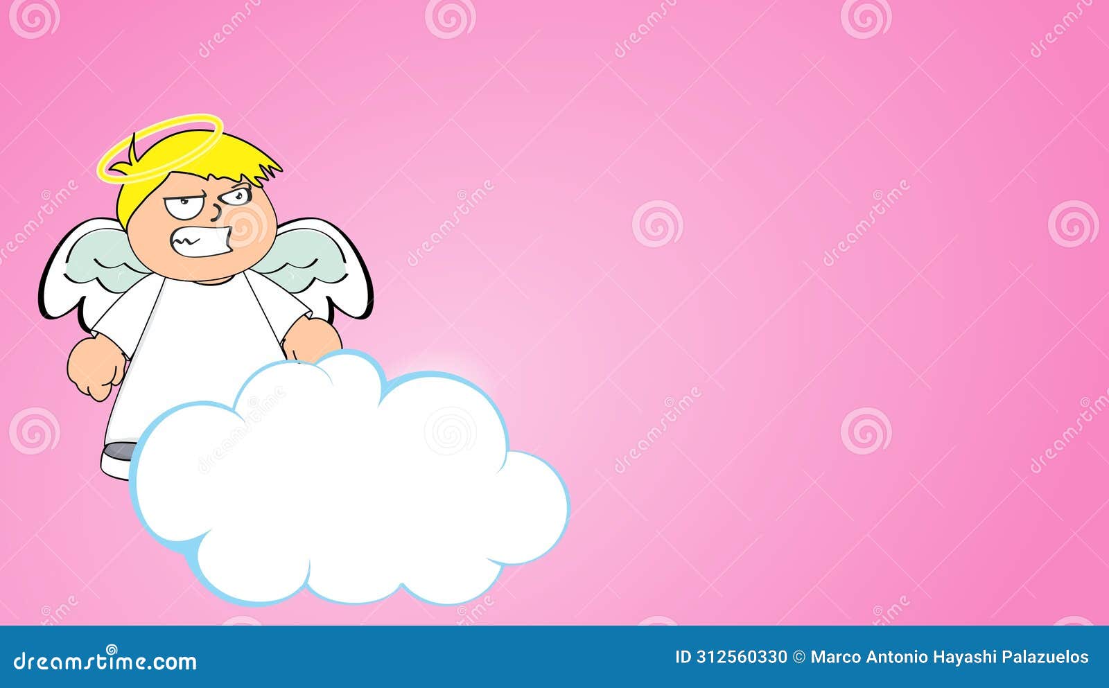 Angel Kid Cartoon Expression Background Stock Vector - Illustration of ...