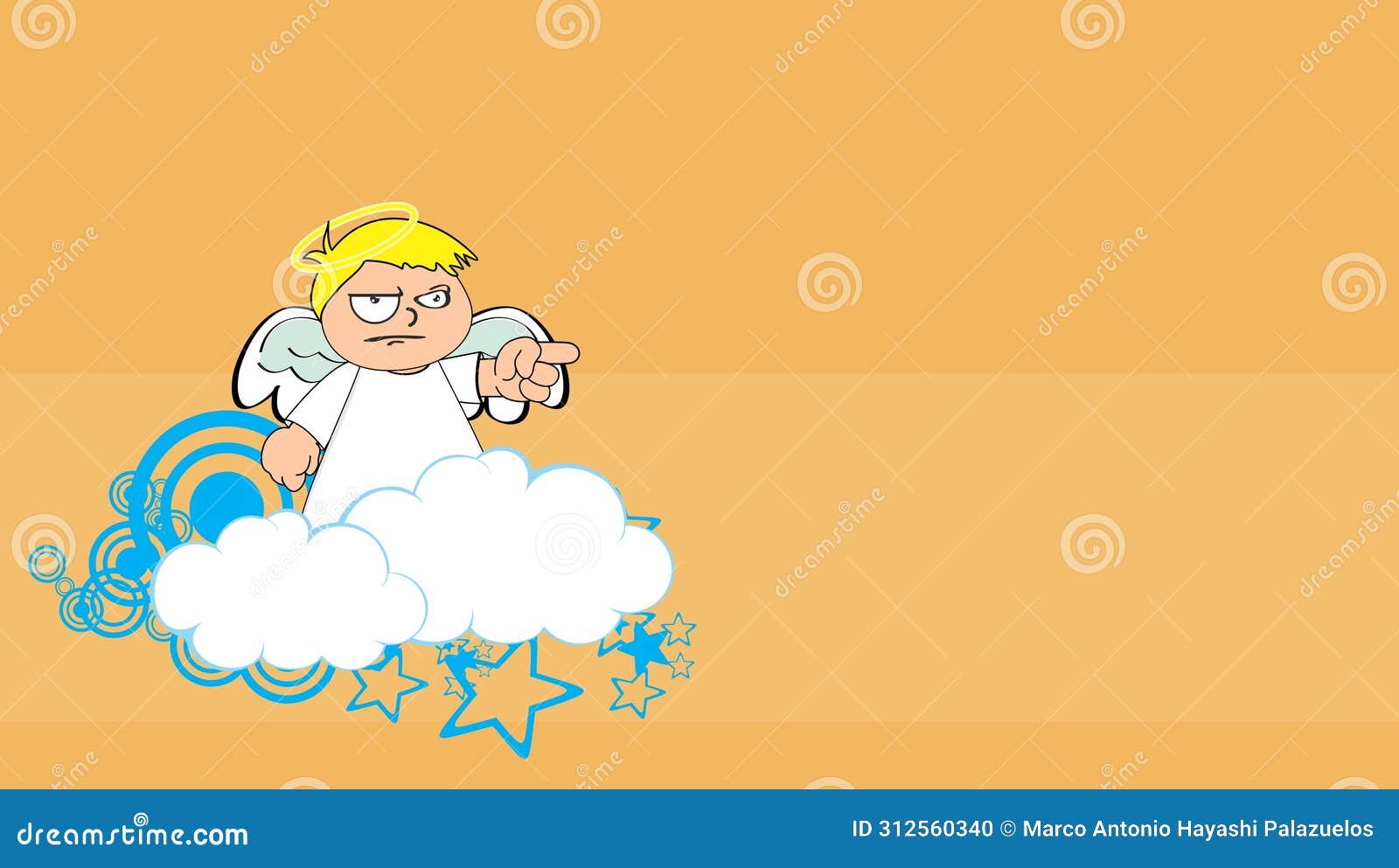 Angel Kid Cartoon Expression Background Grumpy Stock Vector ...