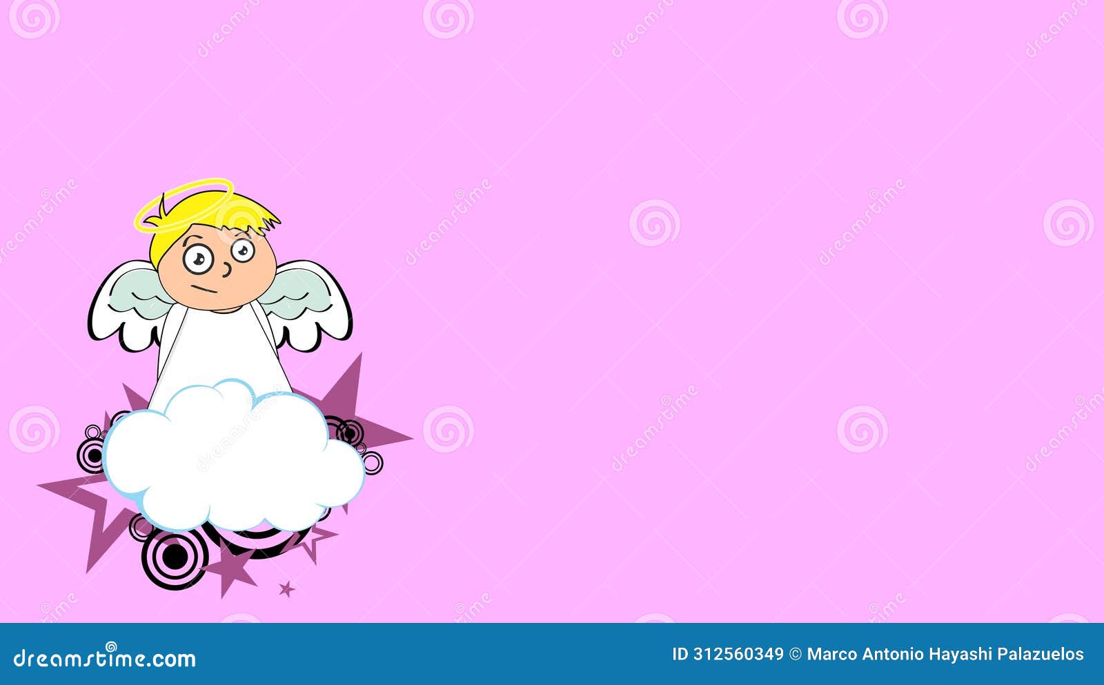 Angel Kid Cartoon Expression Background2 Stock Vector - Illustration of ...