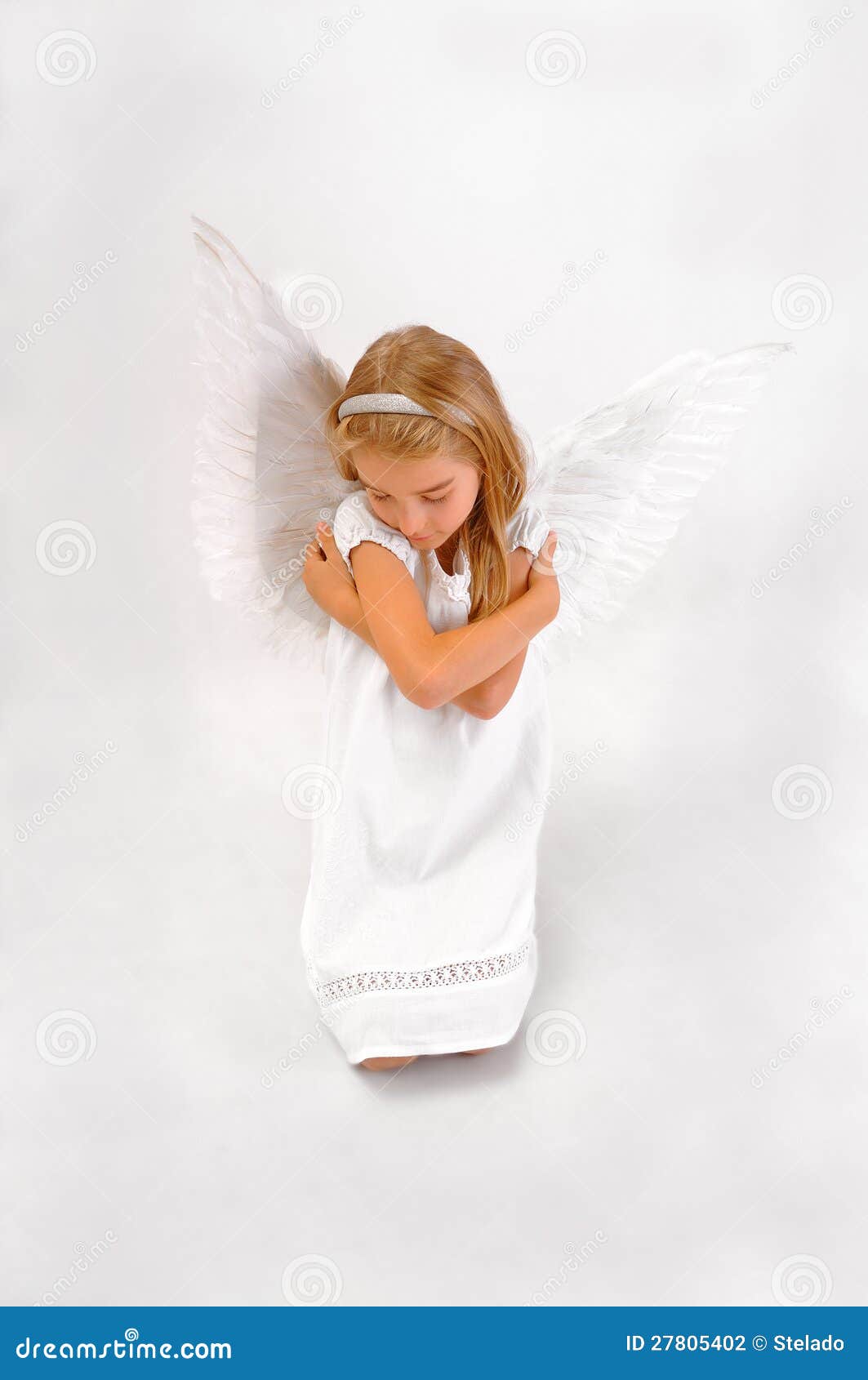 Angel on knees stock photo. Image of beauty, beautiful - 27805402
