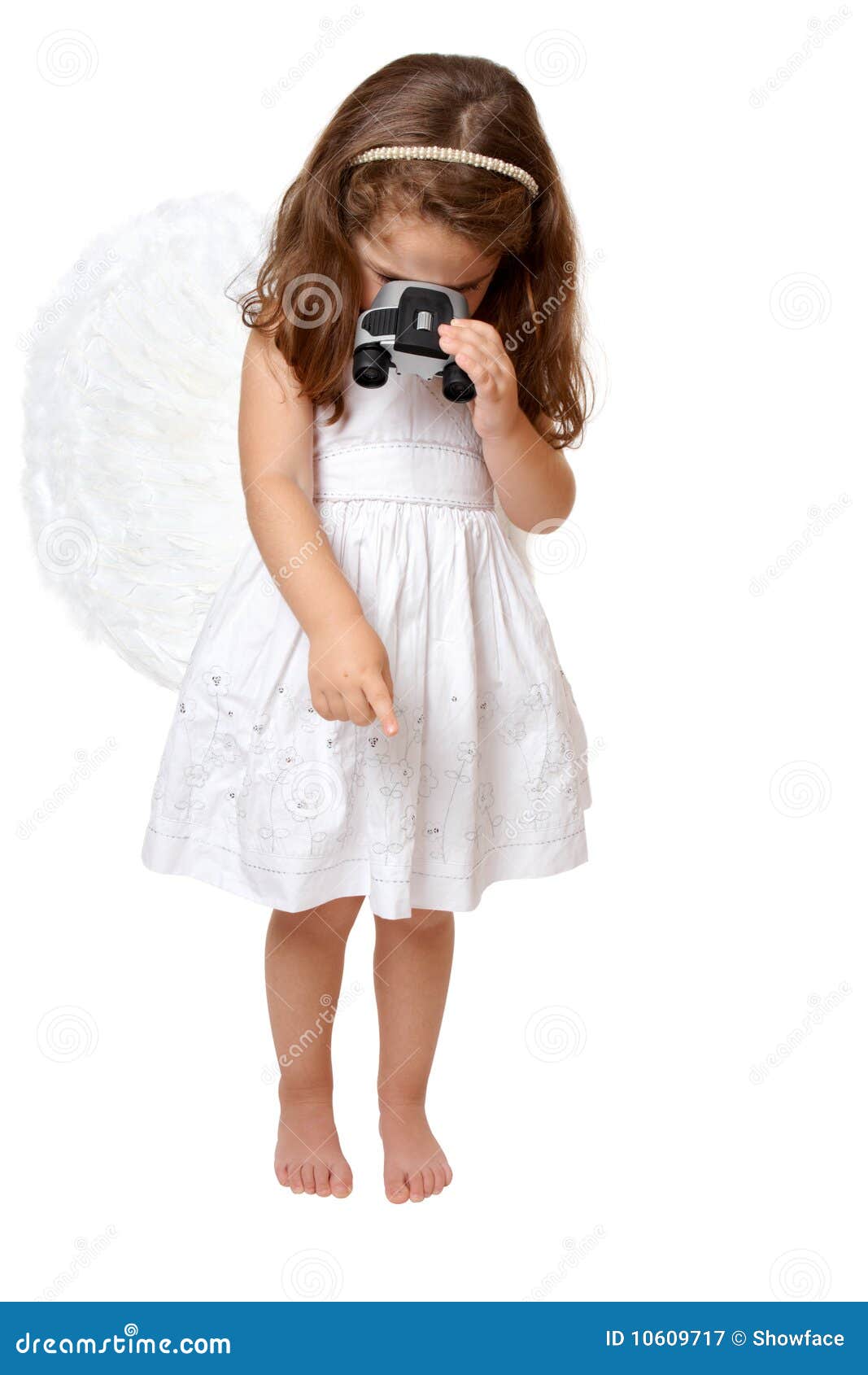 Angel Looking Down from Heaven Stock Image - Image of binoculars ...