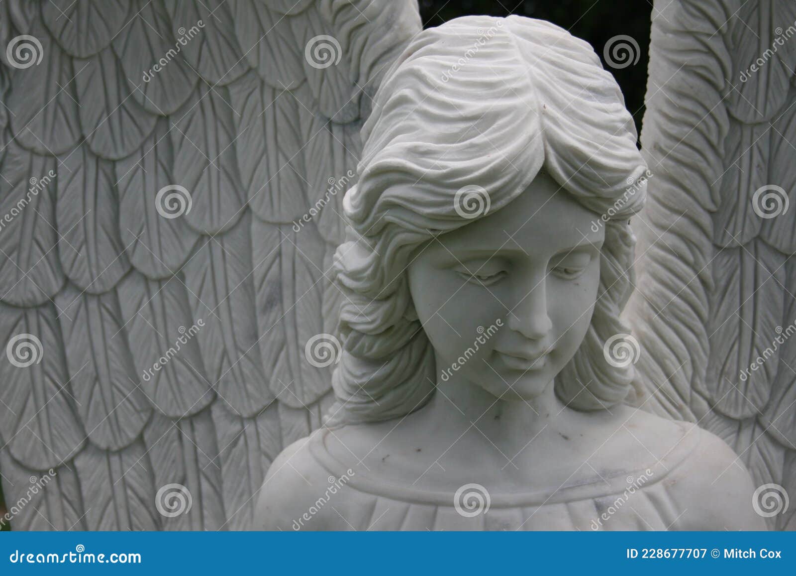 Angel Looking Down stock image. Image of carving, mythology - 228677707