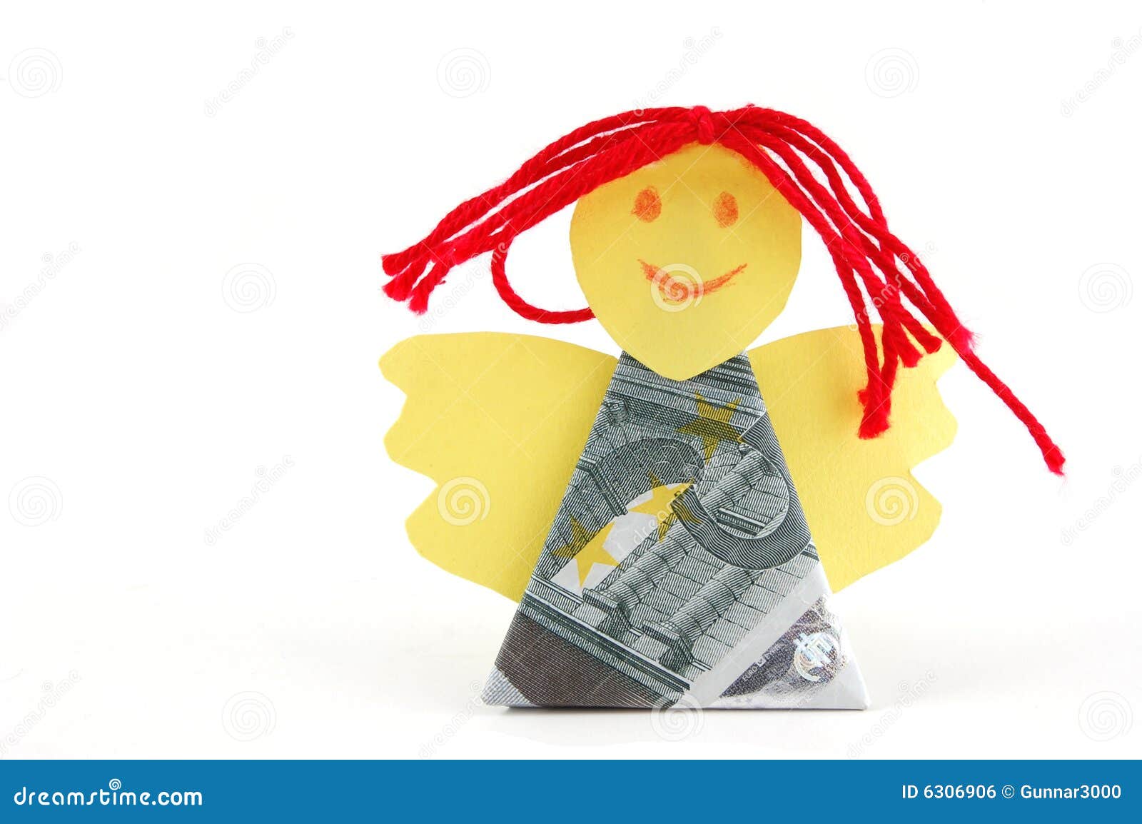 Angel made of money stock photo. Image of banknote, decoration - 6306906