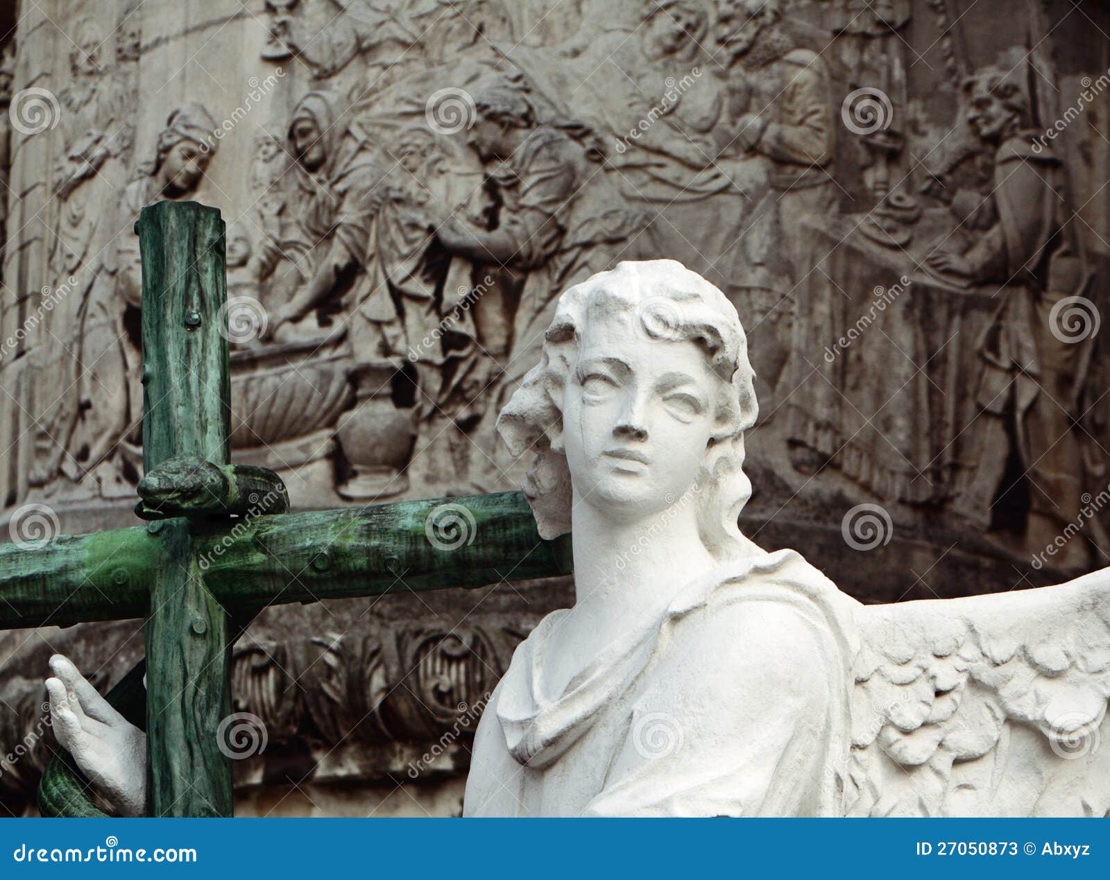 Angel On Marble Facade Of Cathedral Florence Stock Image ...