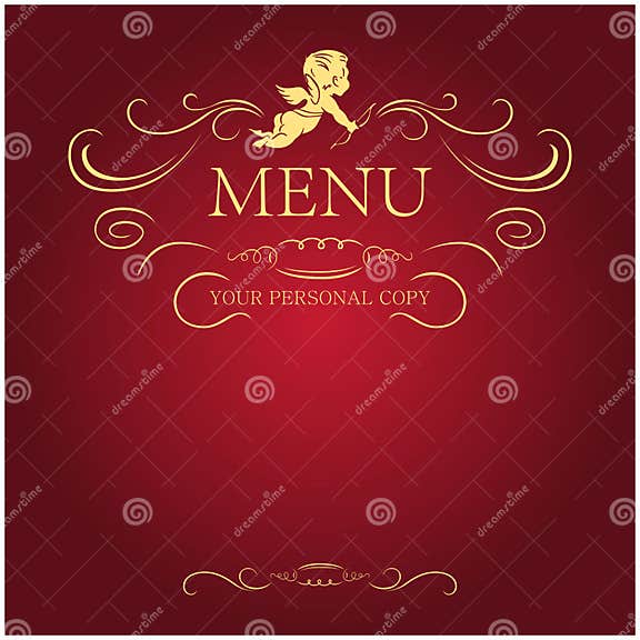 Angel menu stock vector. Illustration of card, element - 16602458