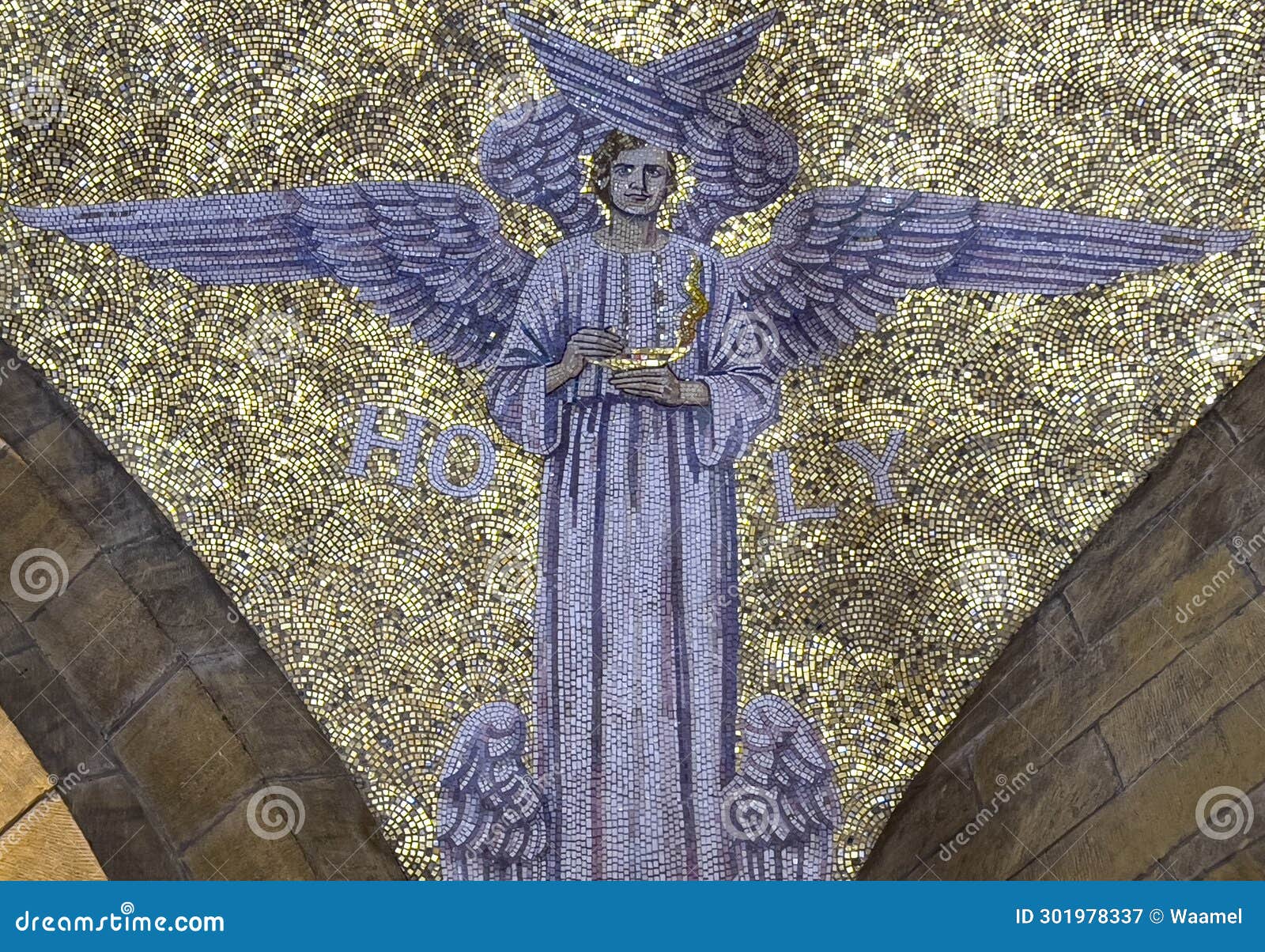 Angel Mosaic Dome Crusader Church Holy Sepulcher Jerusalem Israel ...