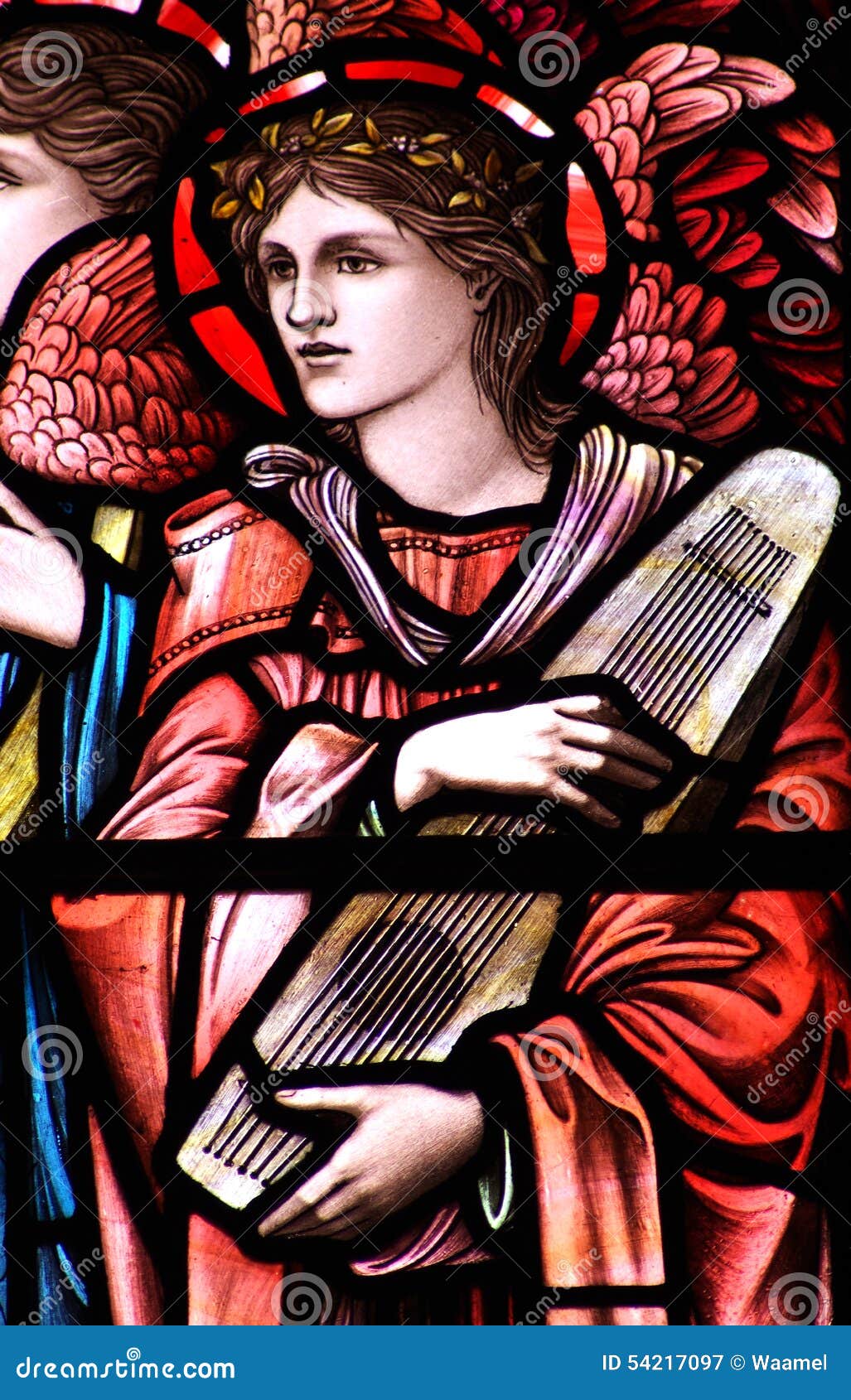 An Angel with a Music Instrument Stock Image - Image of angel ...