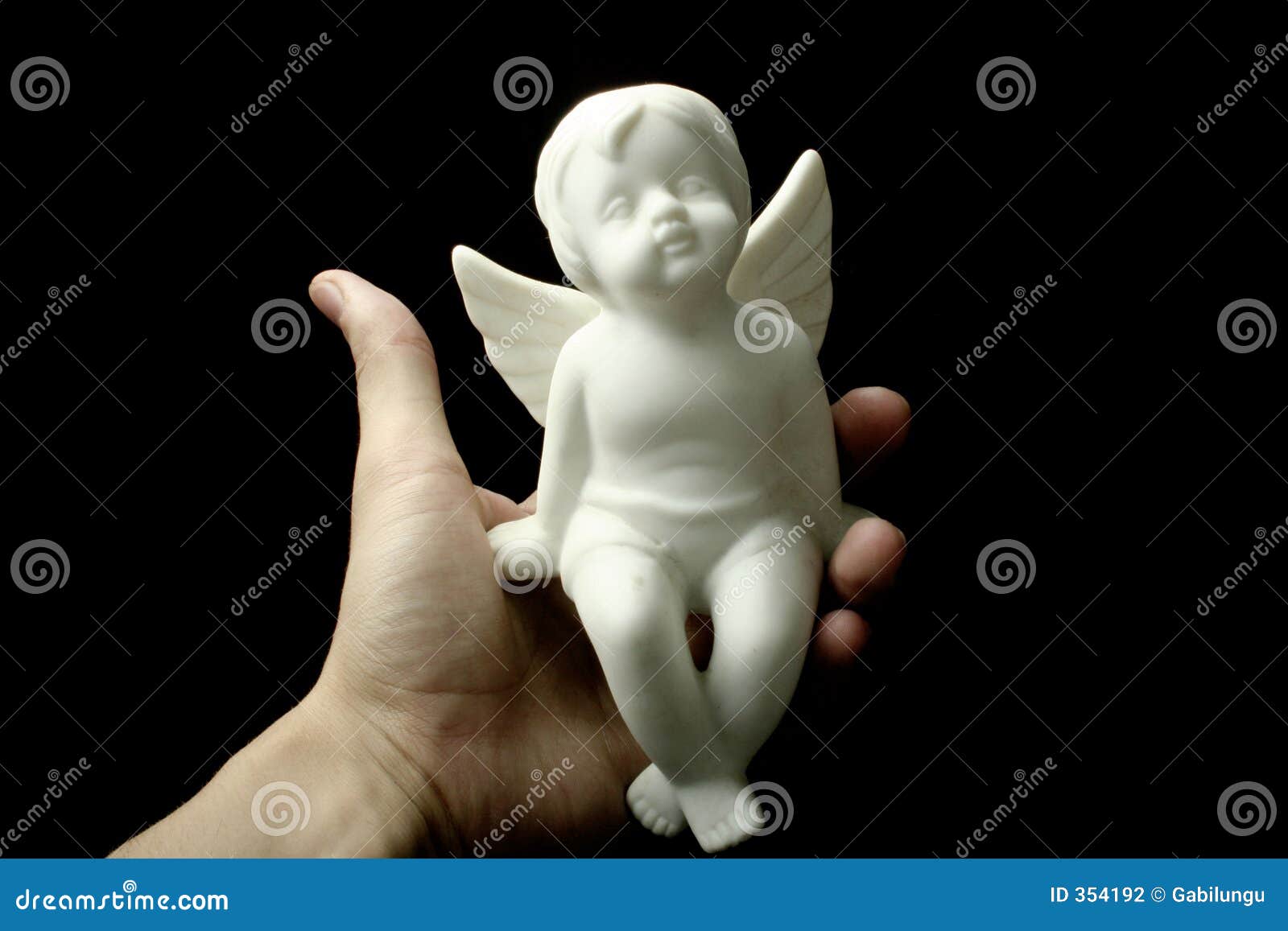 Angel in my hand stock photo. Image of divine, black, decoration - 354192