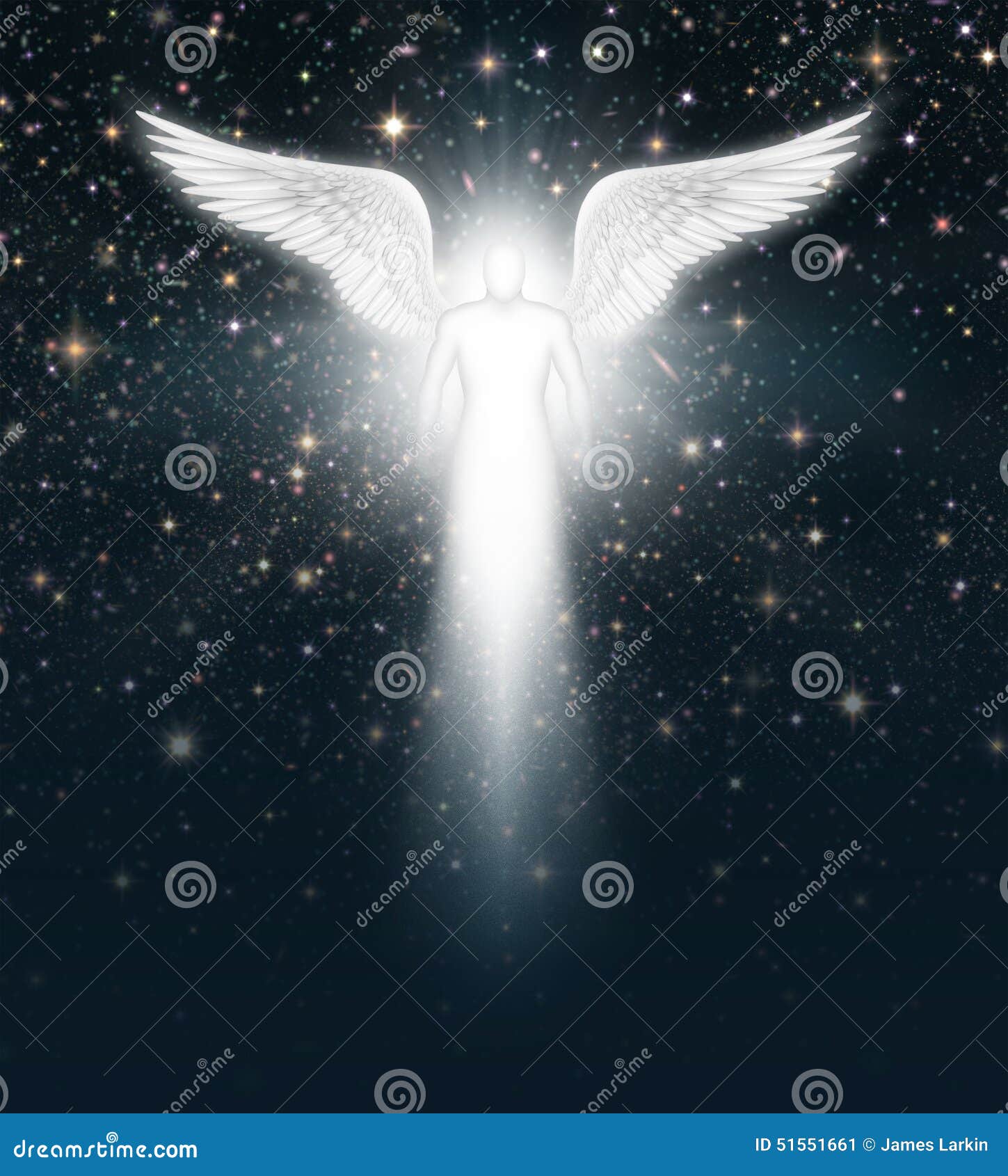 Angel In The Night Sky Royalty-Free Illustration | CartoonDealer.com ...
