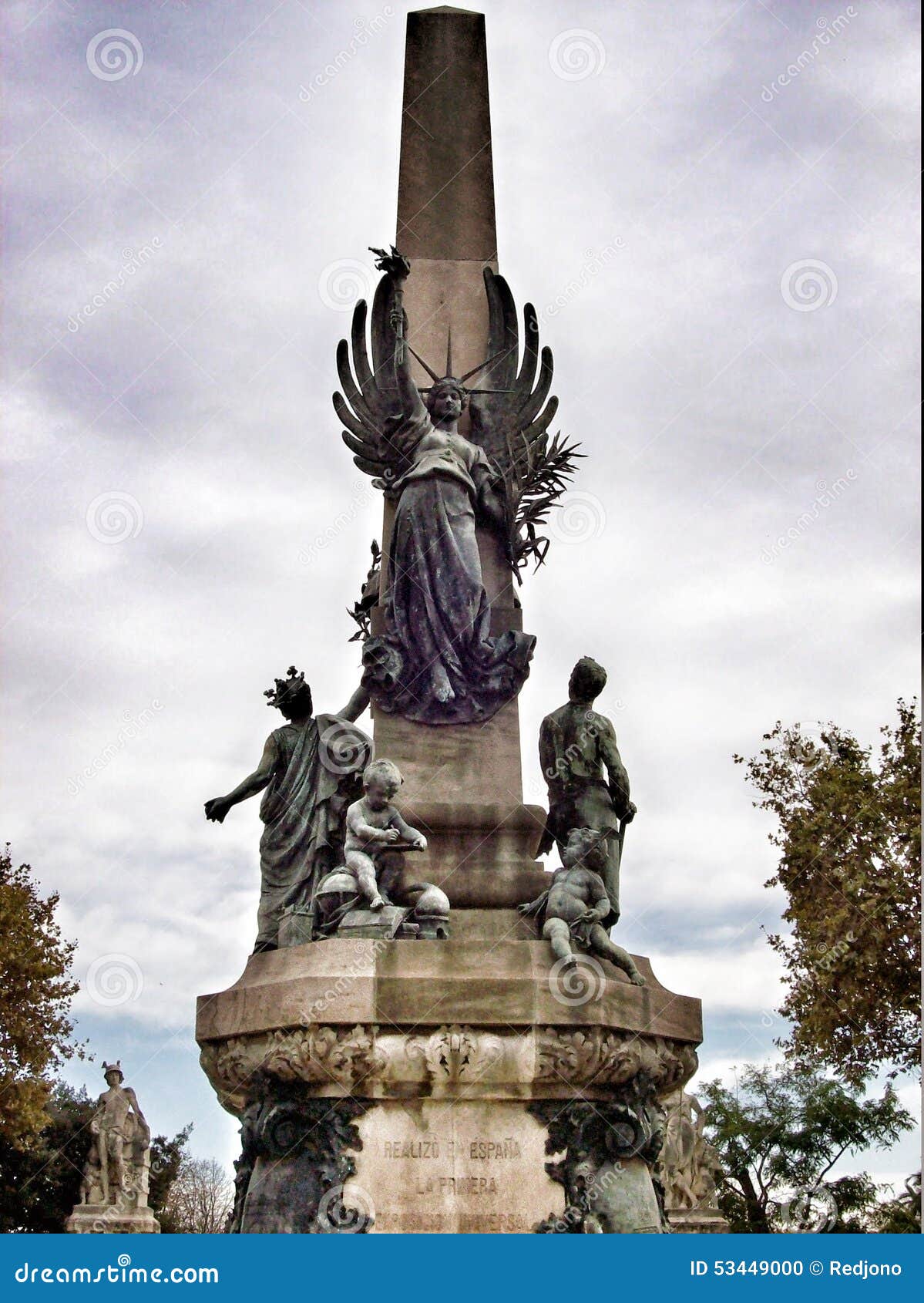 Angel obelisk stock photo. Image of statuette, angel - 53449000
