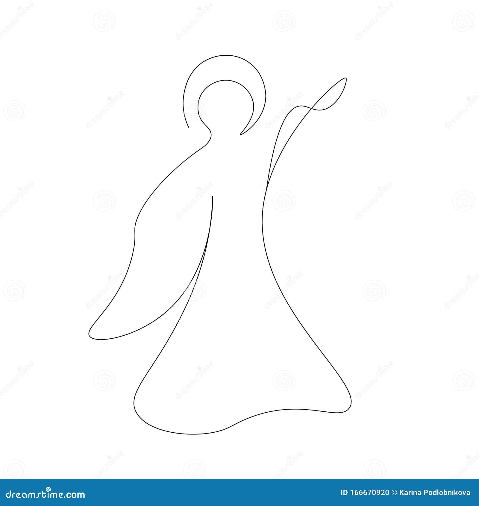 Angel Outline Design Vector Illustration Stock Vector - Illustration of ...
