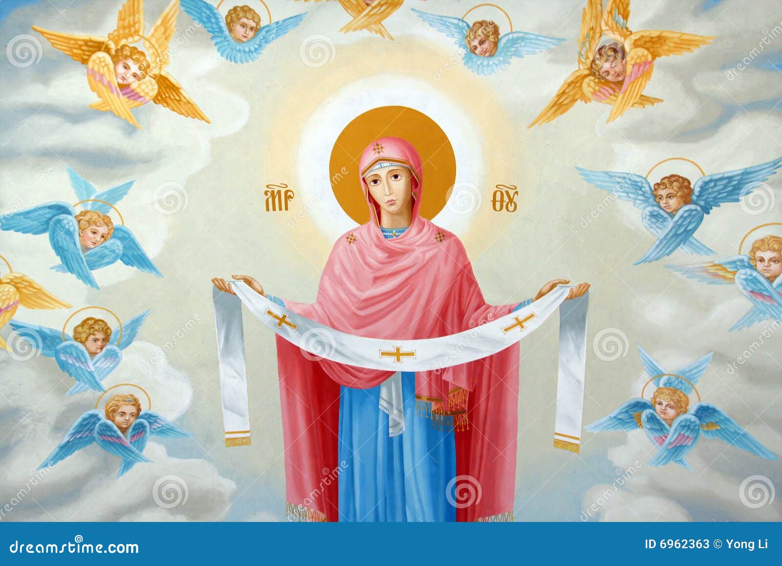 Angel Painting on the Ceiling Stock Image - Image of gold, angel: 6962363