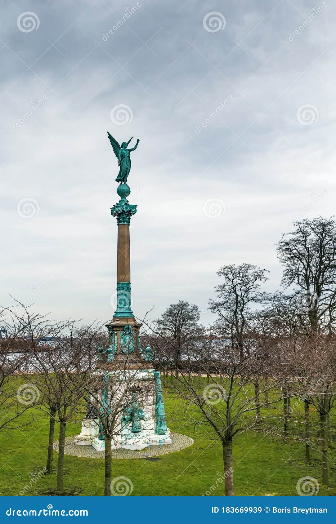 Angel of Peace Statue, Copenhagen, Denmark Stock Image - Image of ...