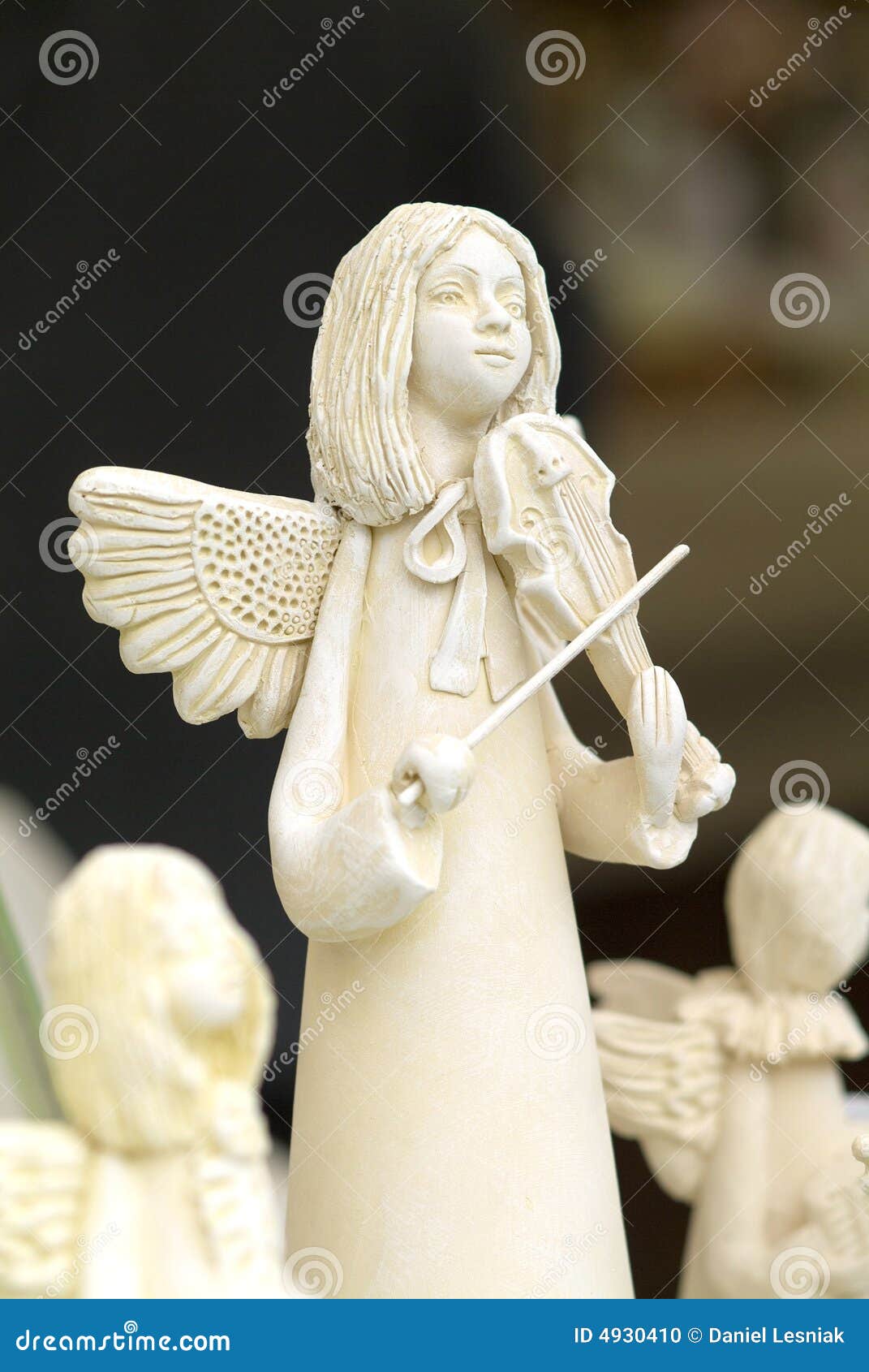 Angel playing the violin stock photo. Image of daub, playing - 4930410