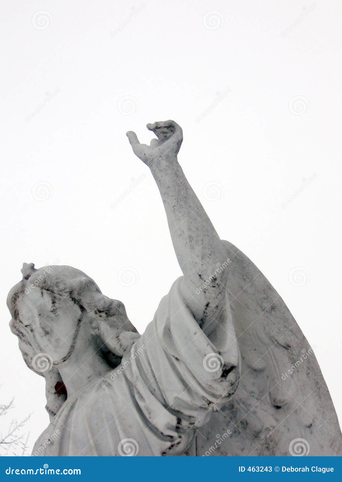 Angel Pointing Towards Heaven Stock Image - Image of pointing, grave ...