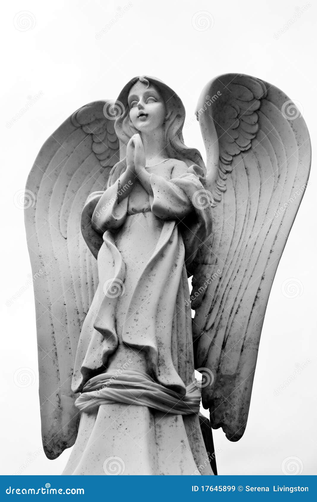 Angel Prayer stock image. Image of grave, wings, praying - 17645899
