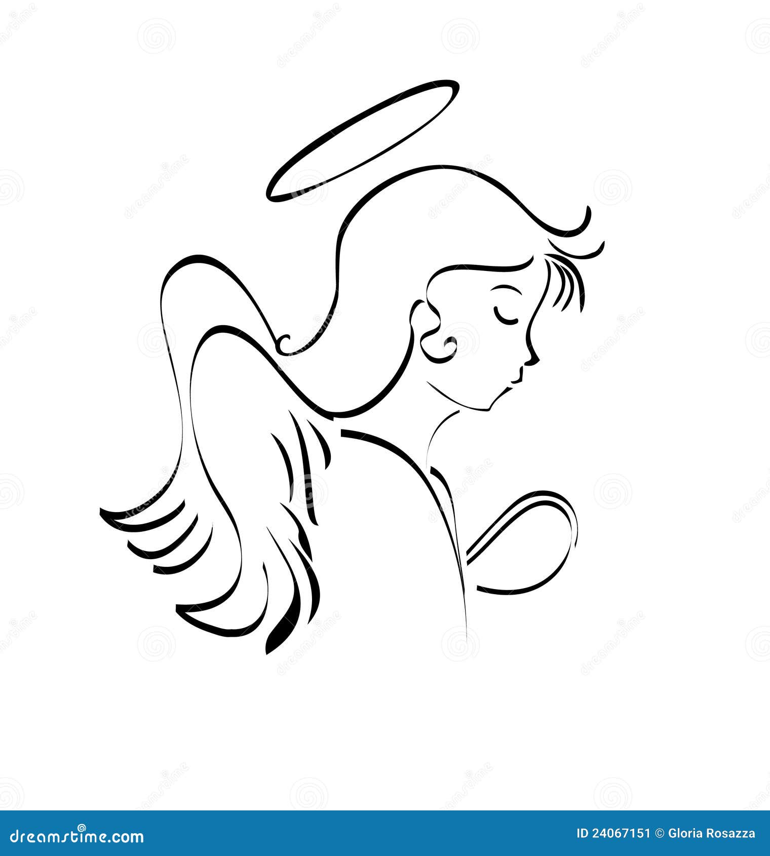 Angel praying logo stock vector. Illustration of creative - 24067151