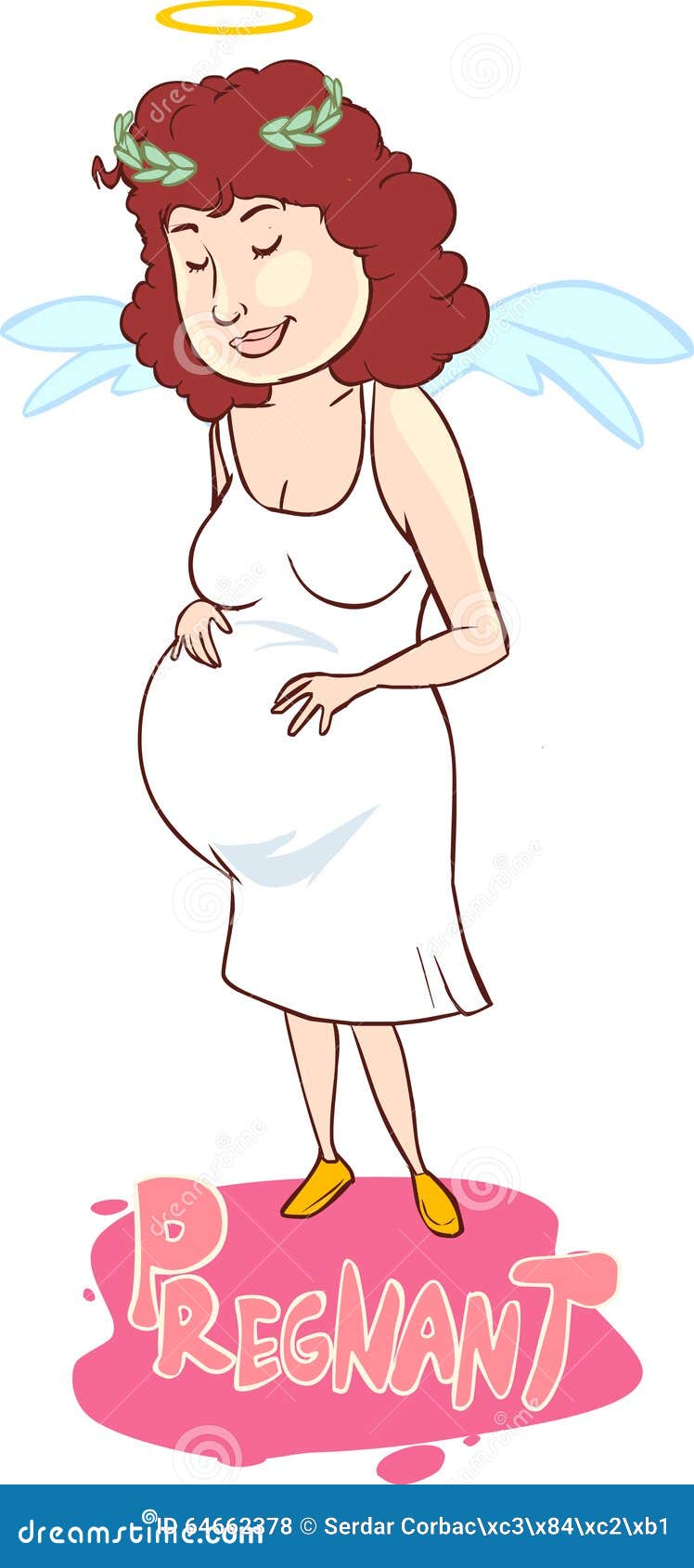 Angel Pregnancy stock vector. Illustration of expecting - 64662378