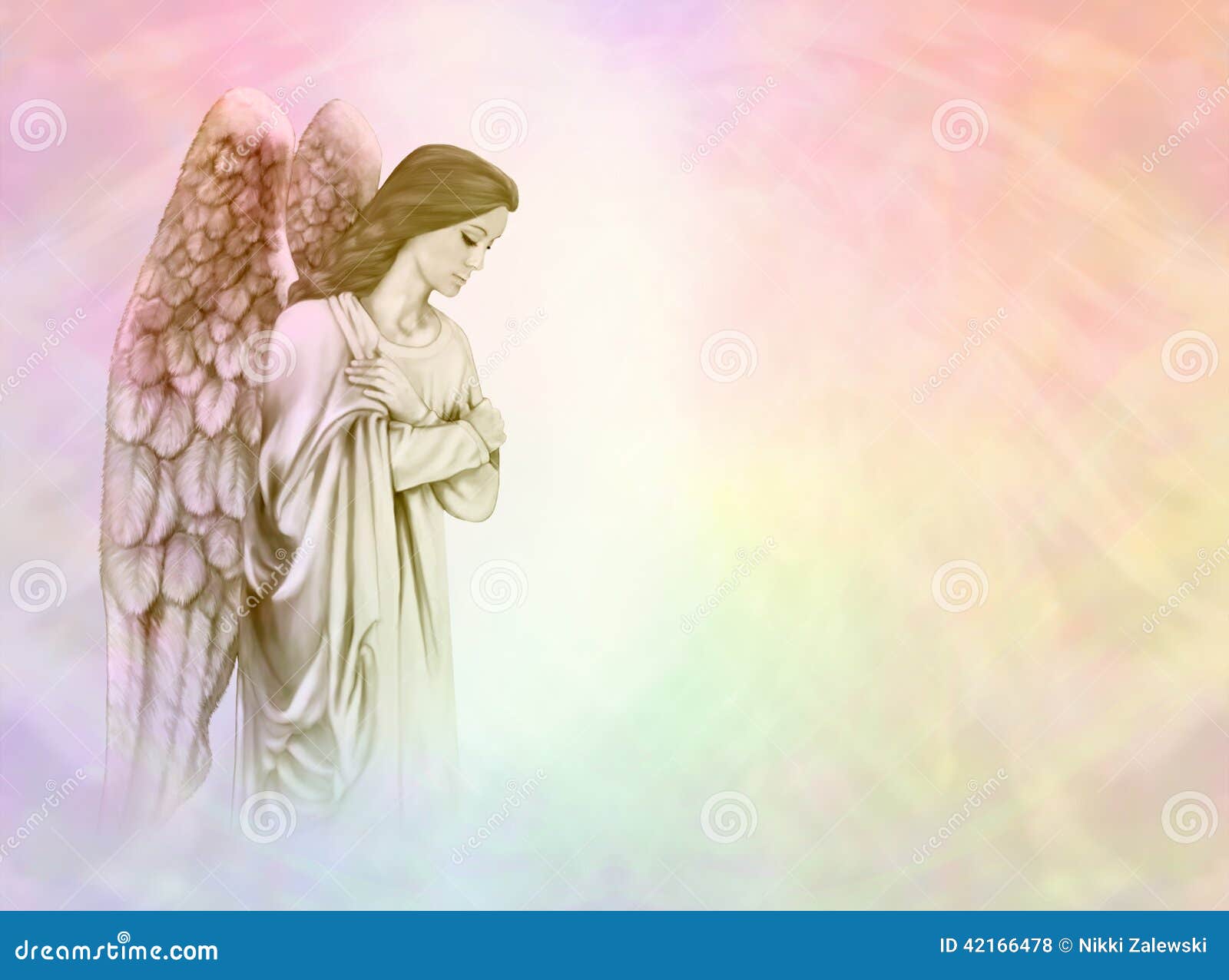 Angel On Rainbow Background Stock Photography | CartoonDealer.com #42166478