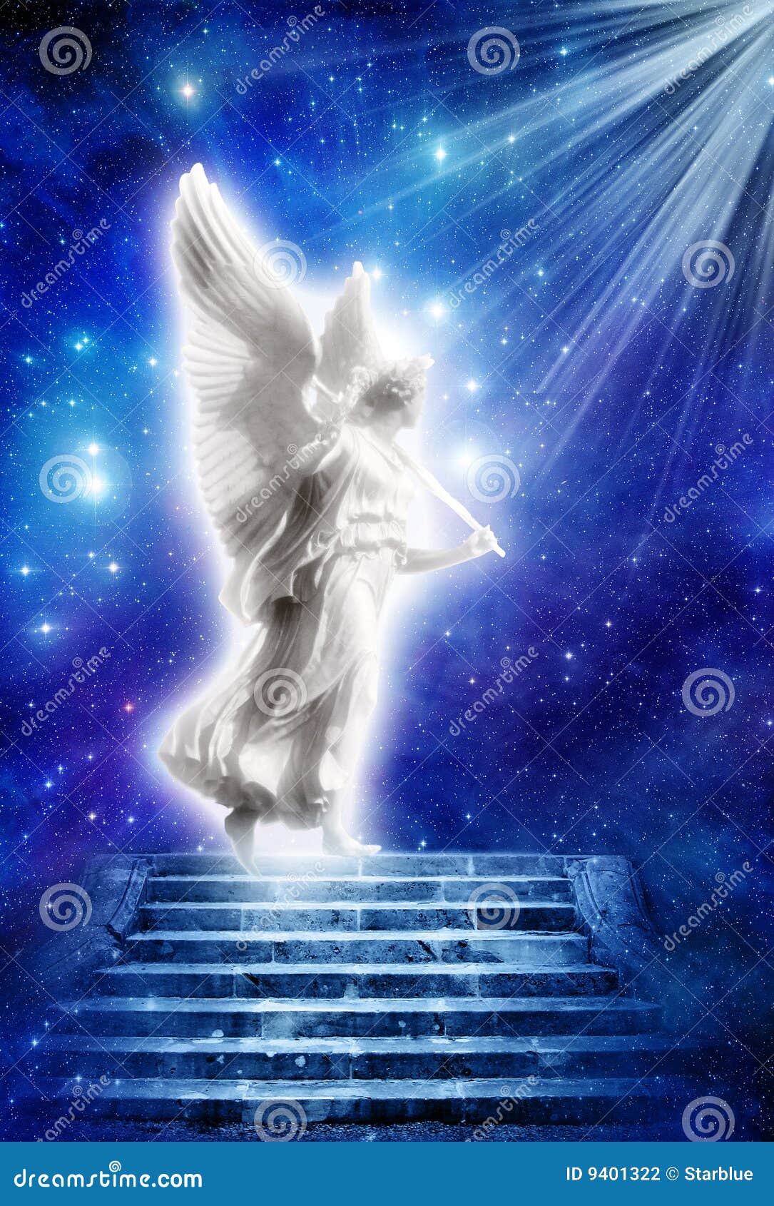 Angel with rays of light stock photo. Image of forgiveness - 9401322