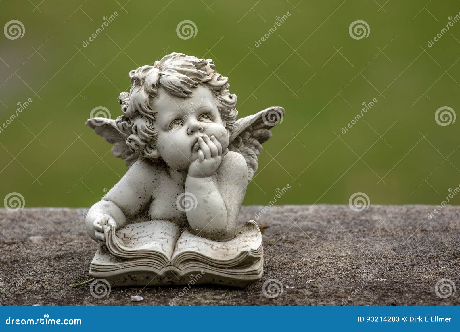 Angel in reading a book stock image. Image of love, contemplate - 93214283