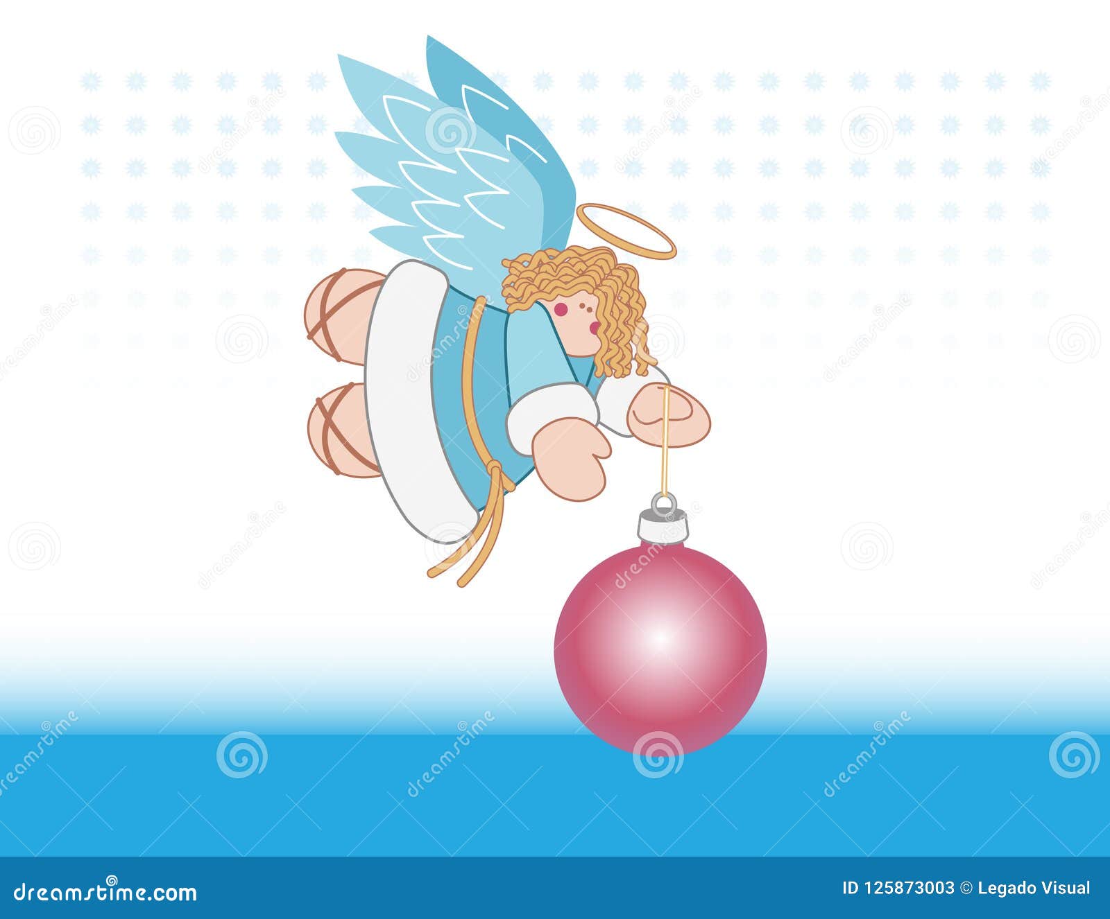 Angel with a red sphere stock illustration. Illustration of design ...