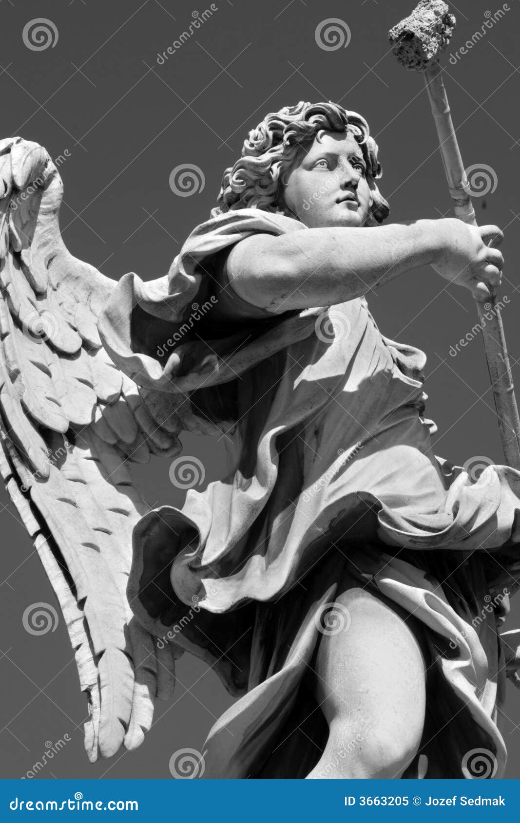Angel from rome stock image. Image of italy, bridge, christianity - 3663205