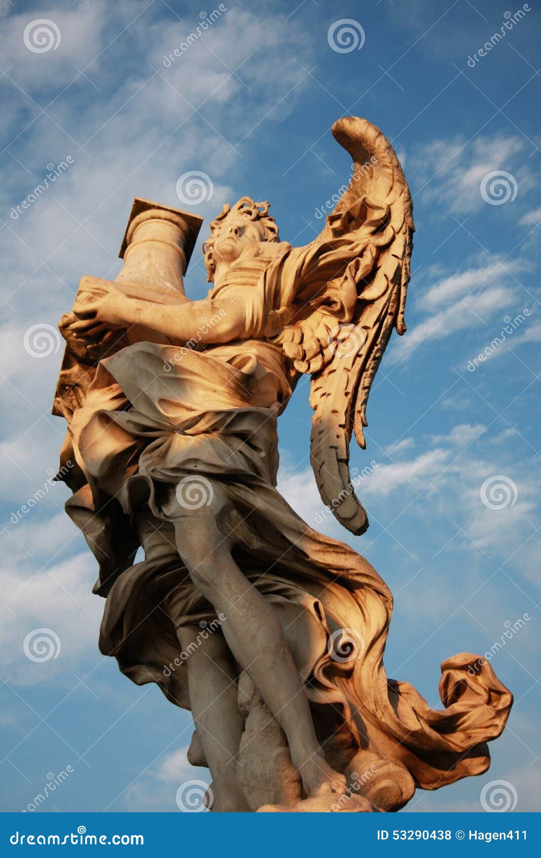 Angel of Rome stock photo. Image of messenger, history - 53290438