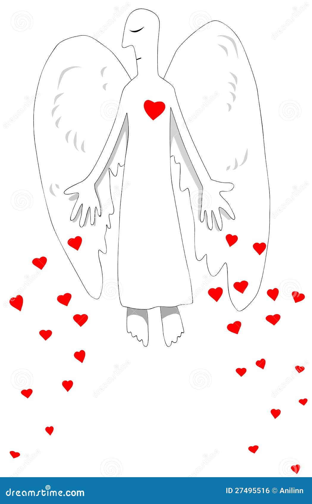 Angel s mercy stock vector. Illustration of cartoon, black - 27495516