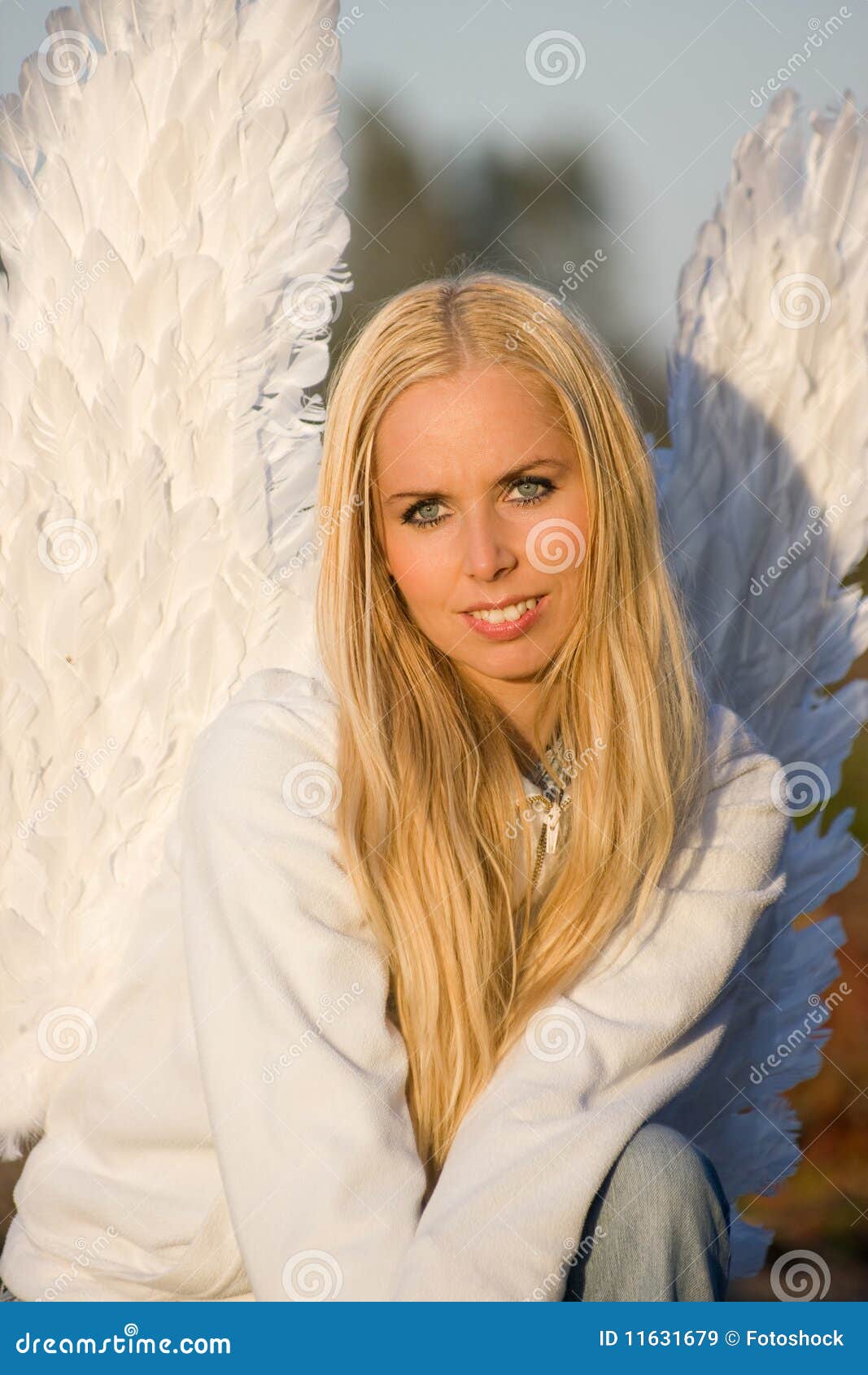 Angel s portrait stock image. Image of long, wing, angel - 11631679