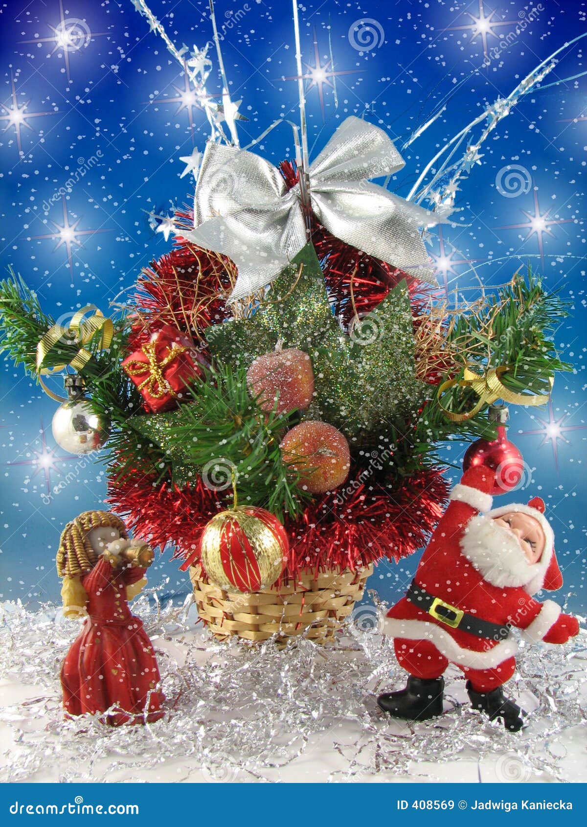 Angel and Santa stock image. Image of white, star, holiday - 408569