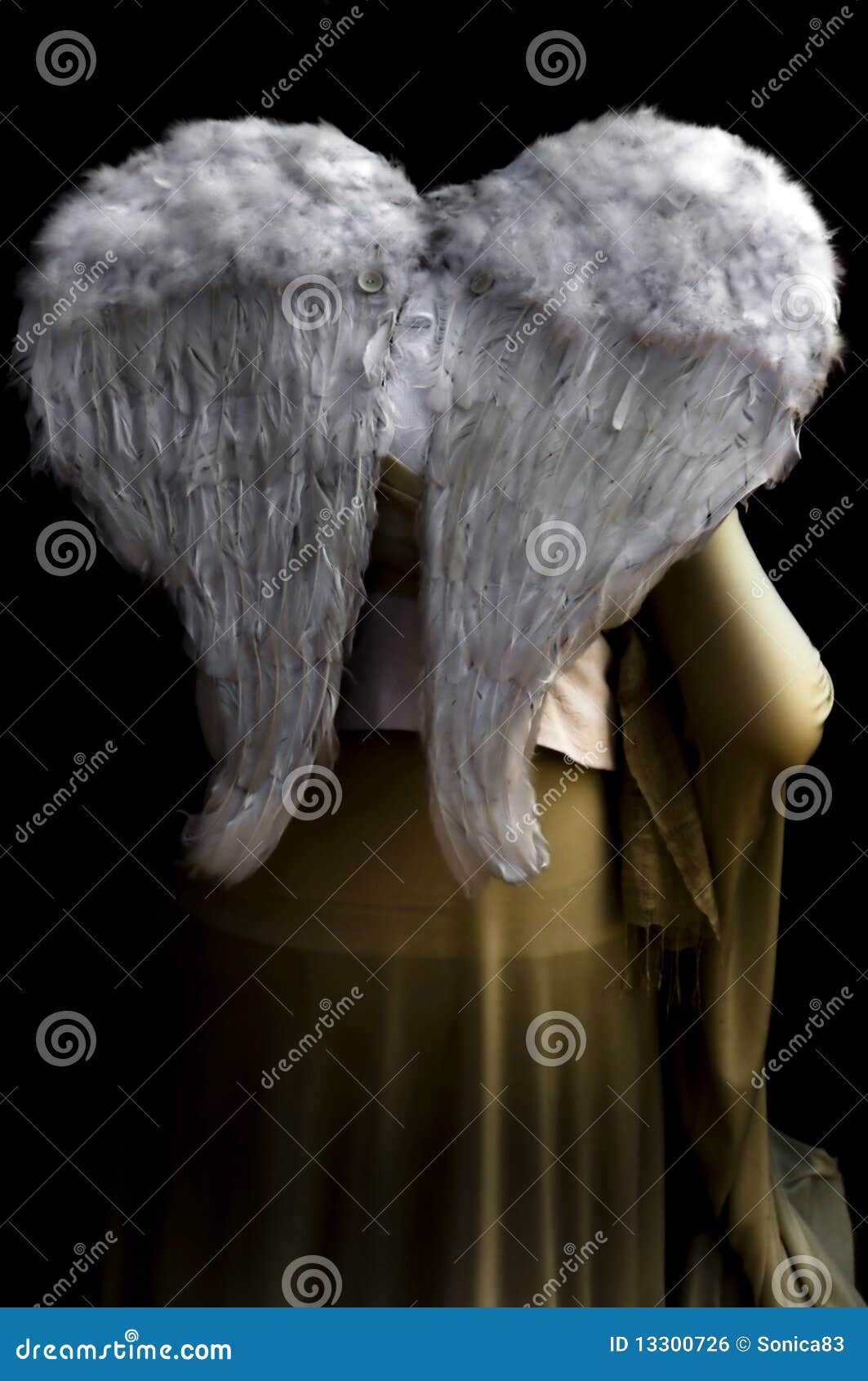 Angel in the shadow stock photo. Image of cross, demon - 13300726