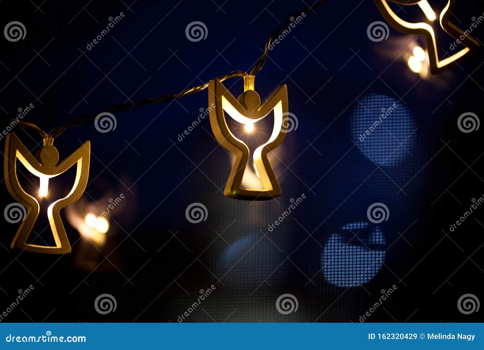 Angel Shaped Christmas Lights Stock Illustration - Illustration of ...