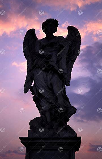 Angel Silhouette stock photo. Image of sant, sunset, artistic - 945100