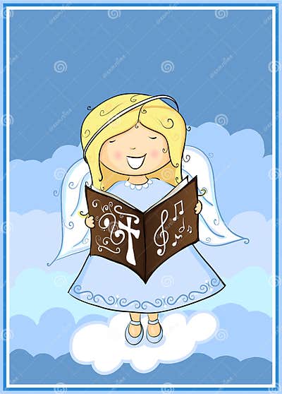 Angel singing stock vector. Illustration of sight, floating - 15235791