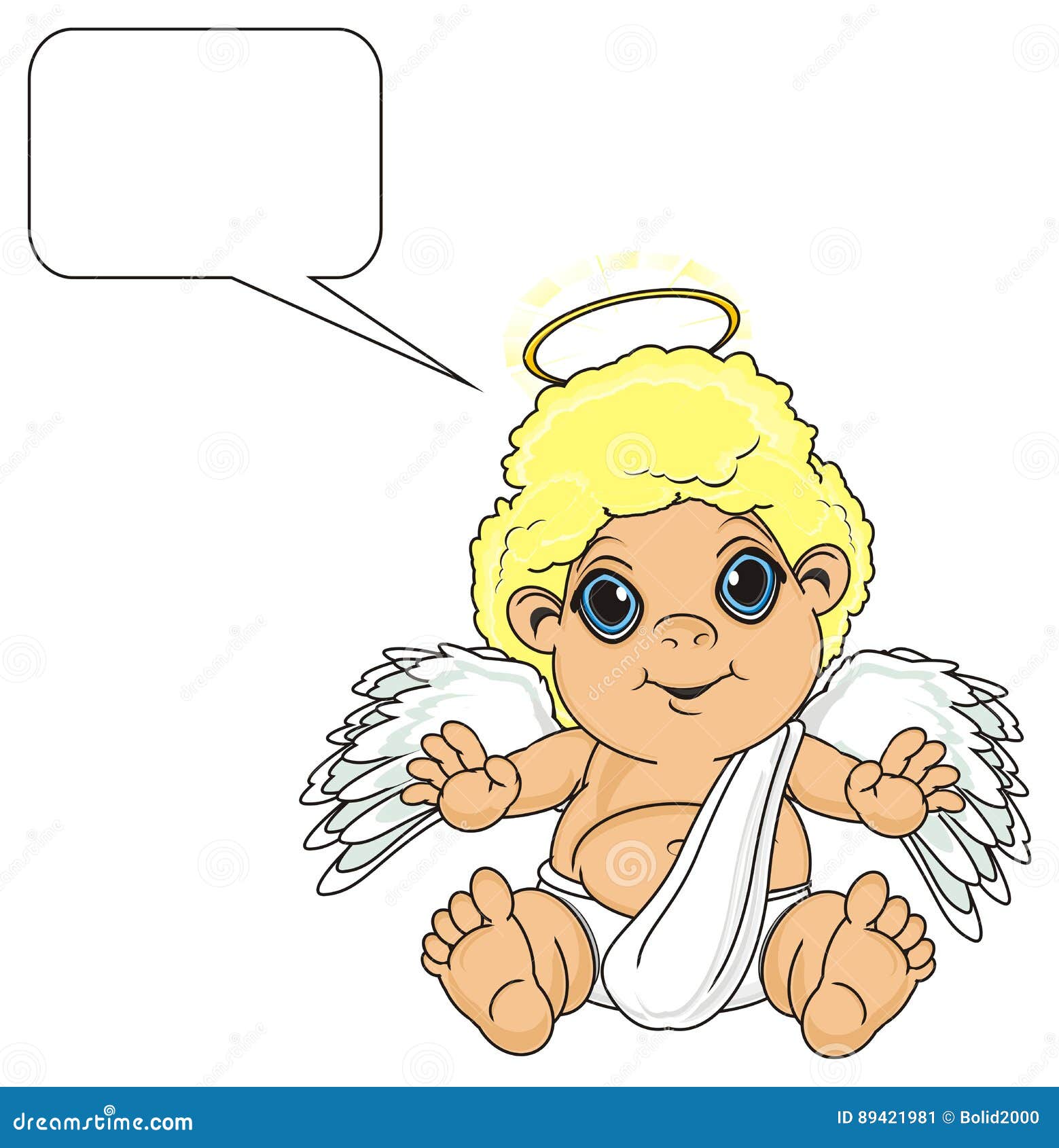 Angel Sit Under the Clean Callout Stock Illustration - Illustration of ...
