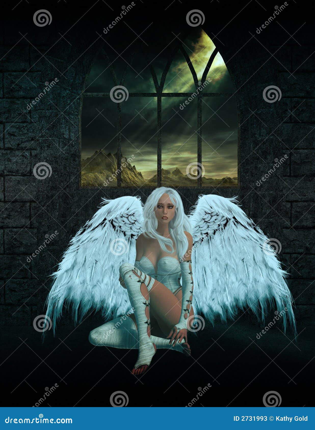 Angel Sitting stock illustration. Illustration of angelhood - 2731993