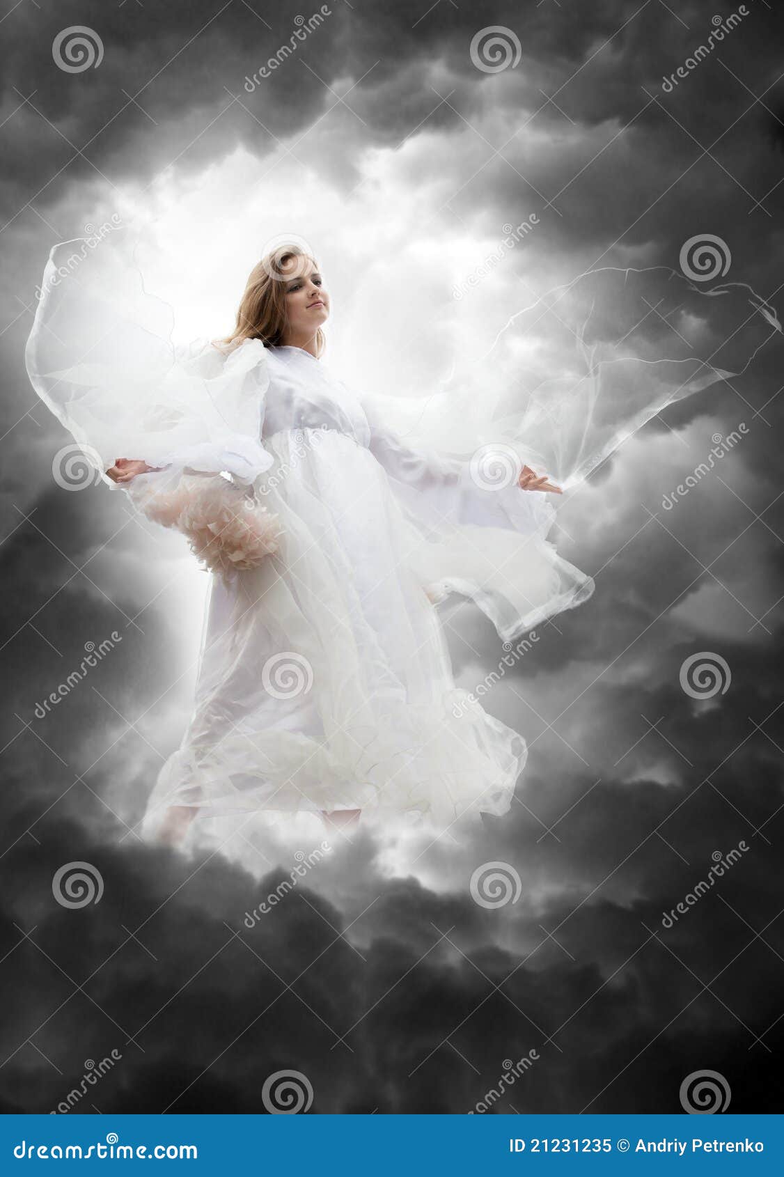 Angel in the sky storm stock image. Image of divine, archangel - 21231235