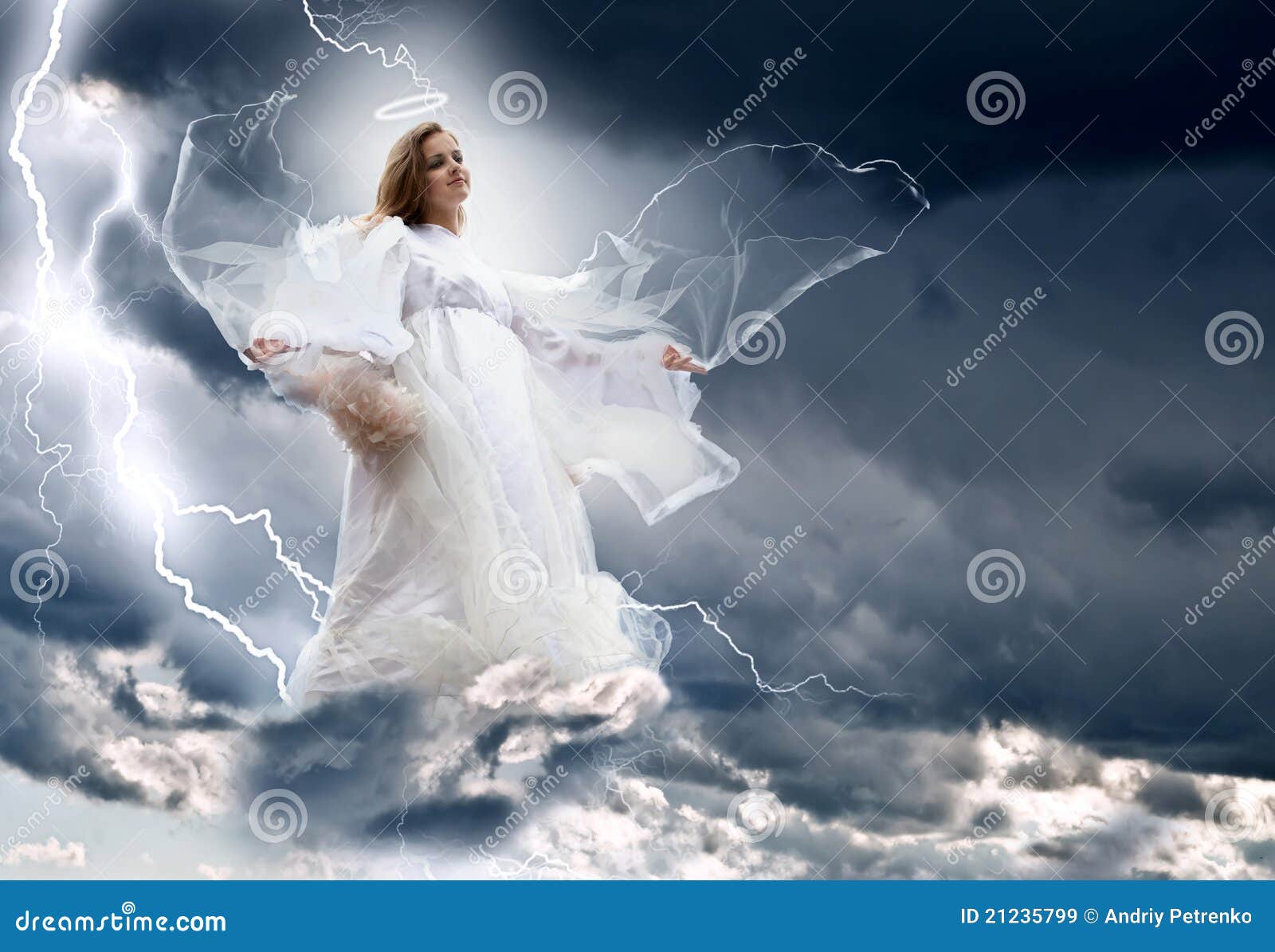 Angel in the sky storm stock image. Image of clothing - 21235799