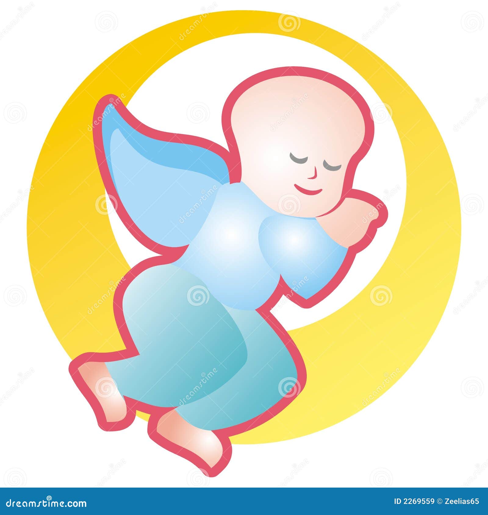 Angel sleeping stock vector. Illustration of clip, catholic - 2269559