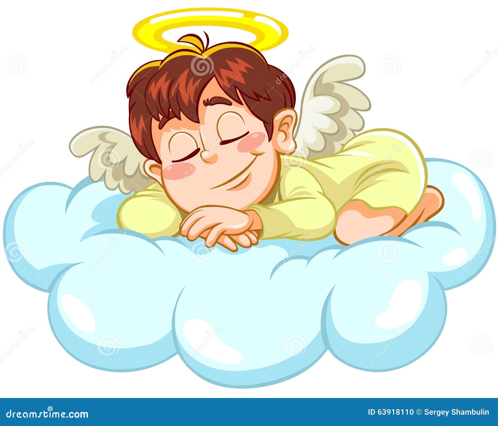 Angel sleeping stock vector. Illustration of sleeping - 63918110