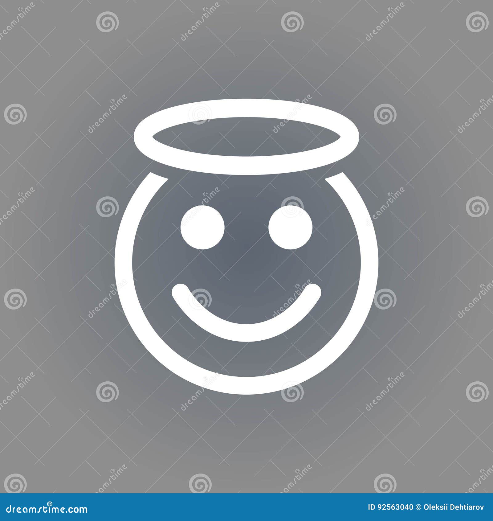 Angel Smile Icon Stock Vector Illustration Flat Design Stock Vector ...