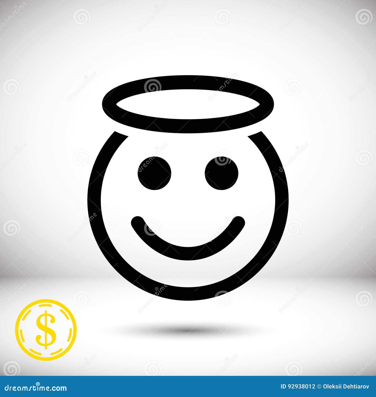 Angel Smile Icon Stock Vector Illustration Flat Design Stock Vector ...