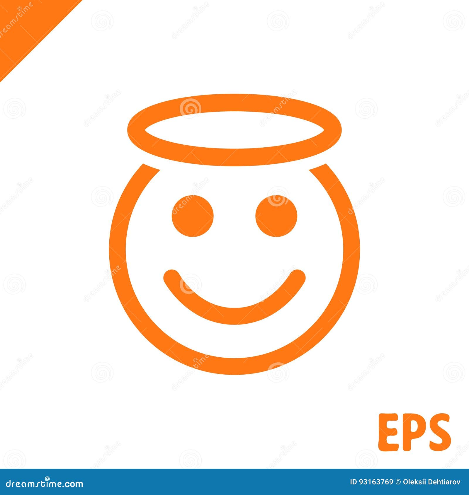 Angel Smile Icon Stock Vector Illustration Flat Design Stock Vector ...