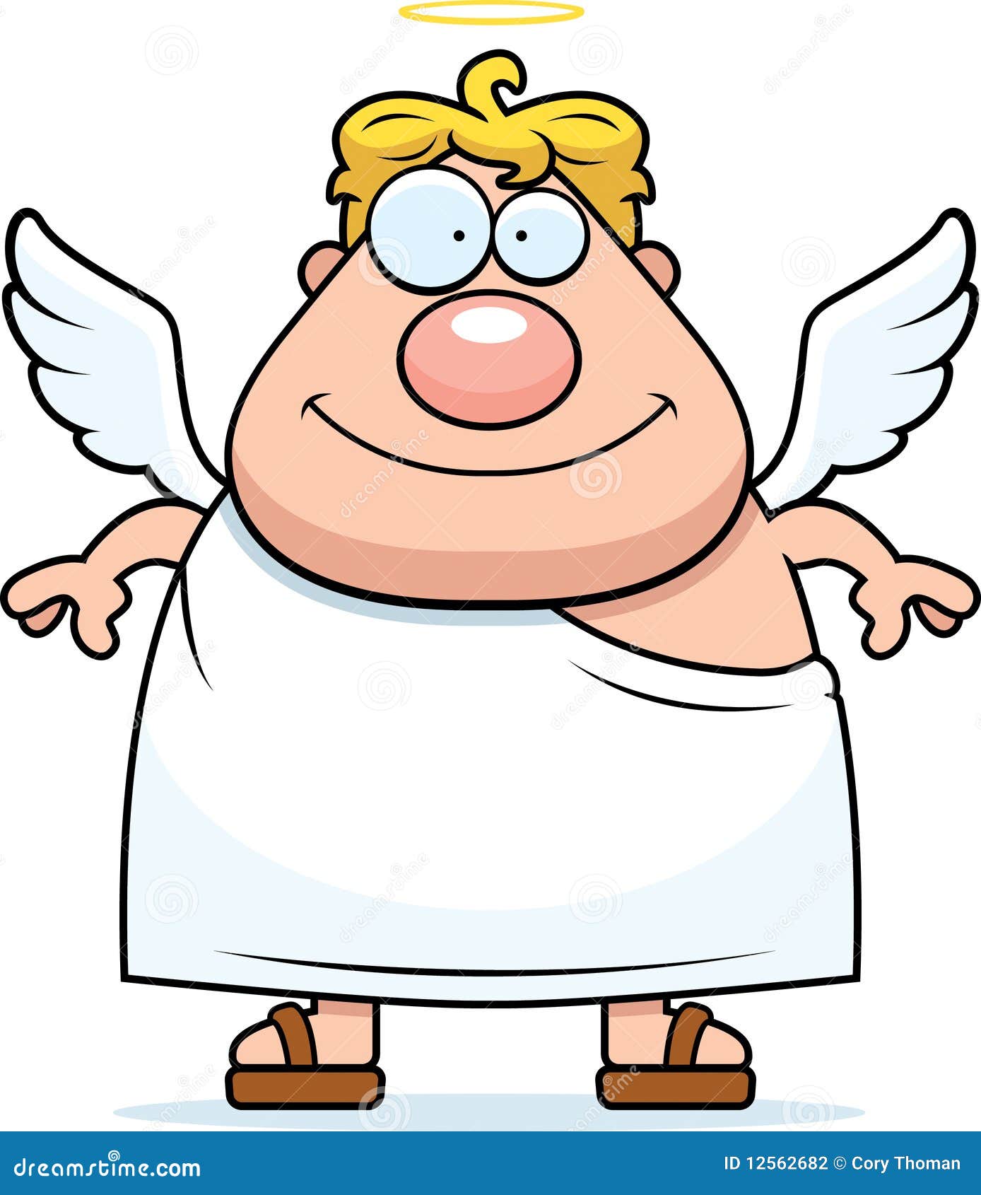 Angel Smiling stock vector. Illustration of robe, holy - 12562682