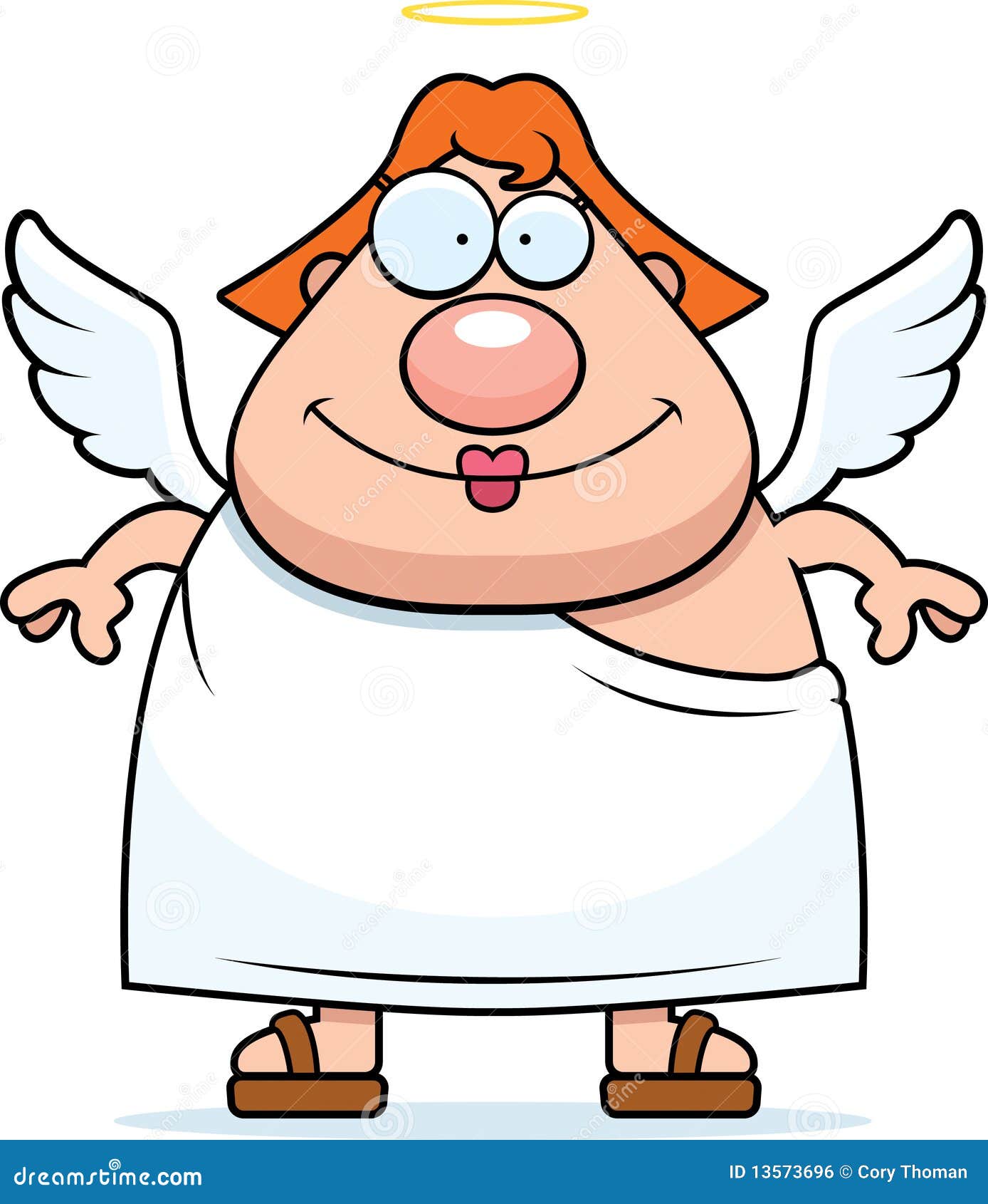 Angel Smiling stock vector. Illustration of person, robe - 13573696