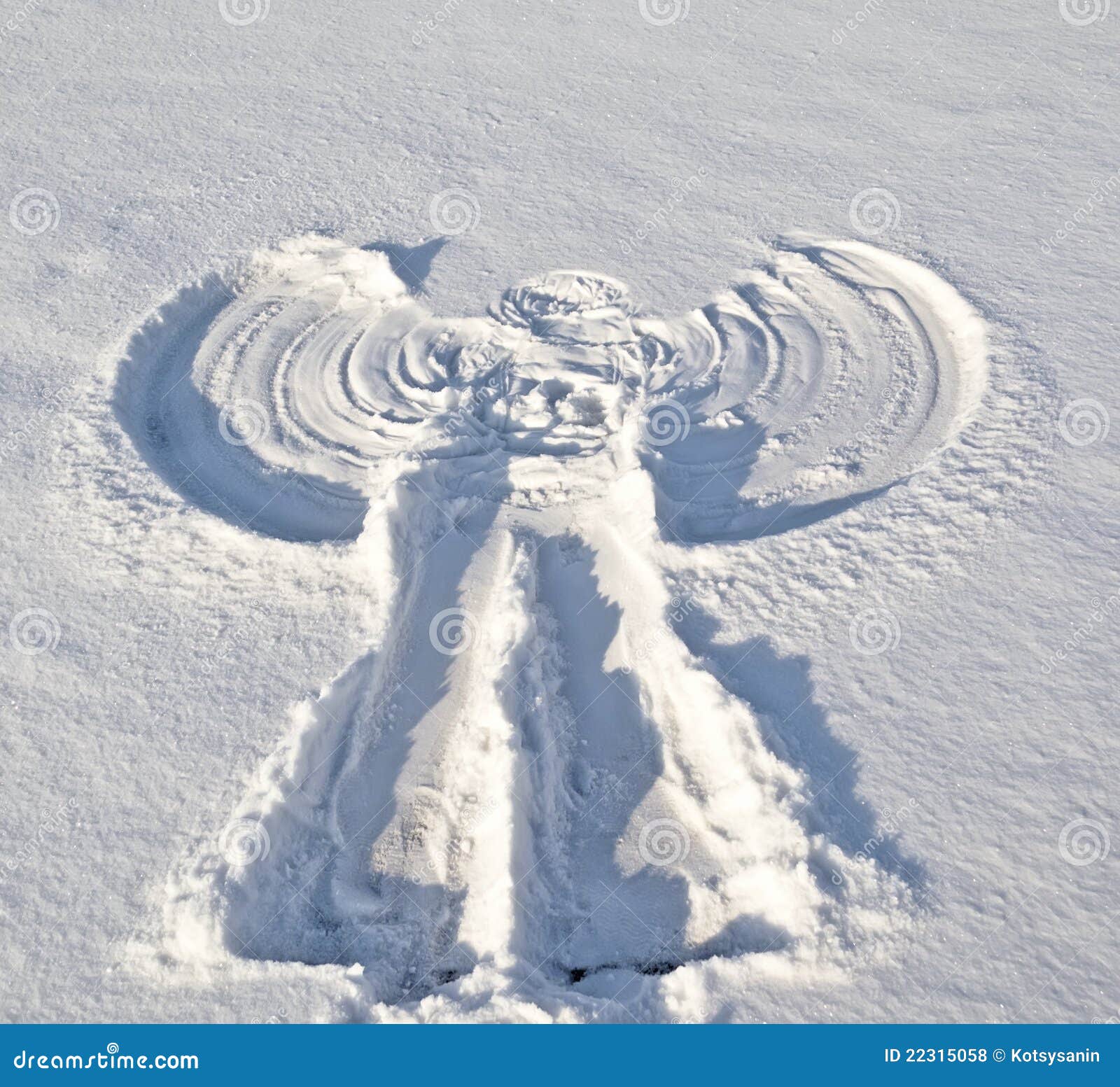 Angel in the snow. stock photo. Image of white, angels - 22315058