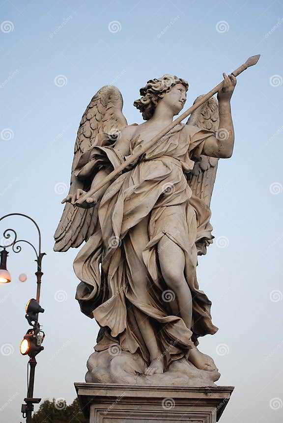 The angel of the spear stock photo. Image of rome, angels - 13422888
